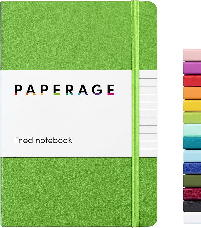 Amazon.com : PAPERAGE Lined Journal Notebook, (Green), 160 Pages ...