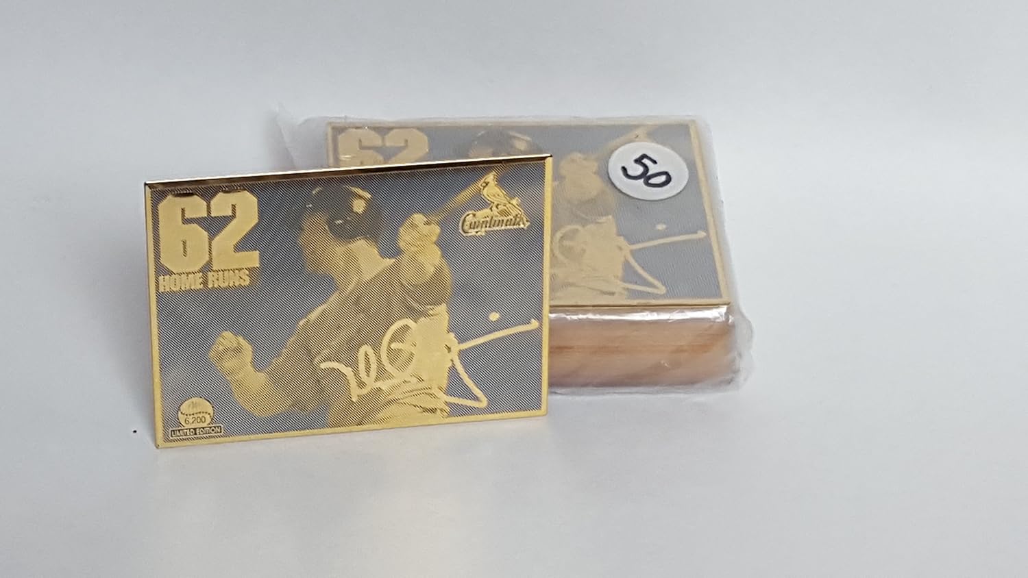 Amazon.com: Mark McGwire 24K Gold Metal Card 62nd HR Home Run Breaker ...