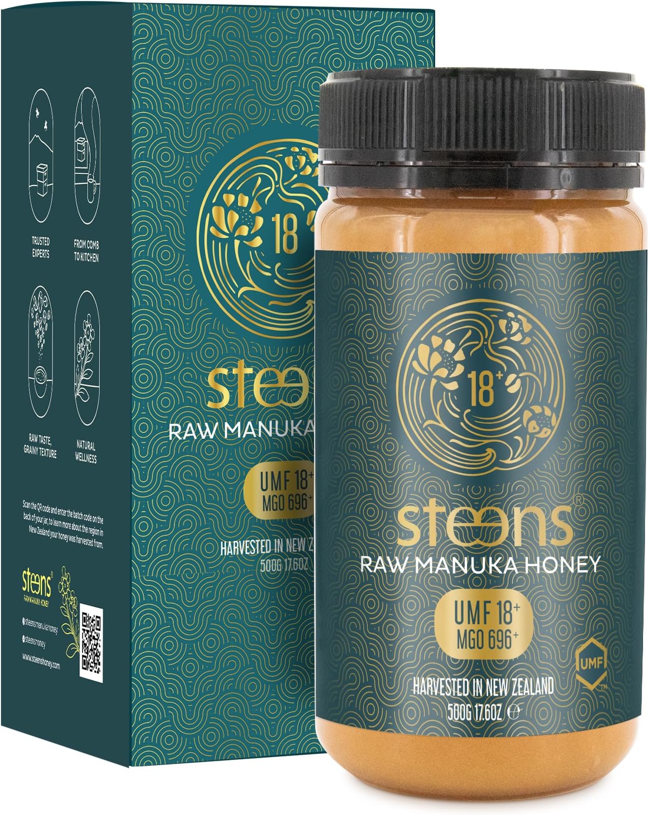 Amazon.com : Honey MGO 696+ LIMITED EDITION Pure & Raw 100% Certified ...