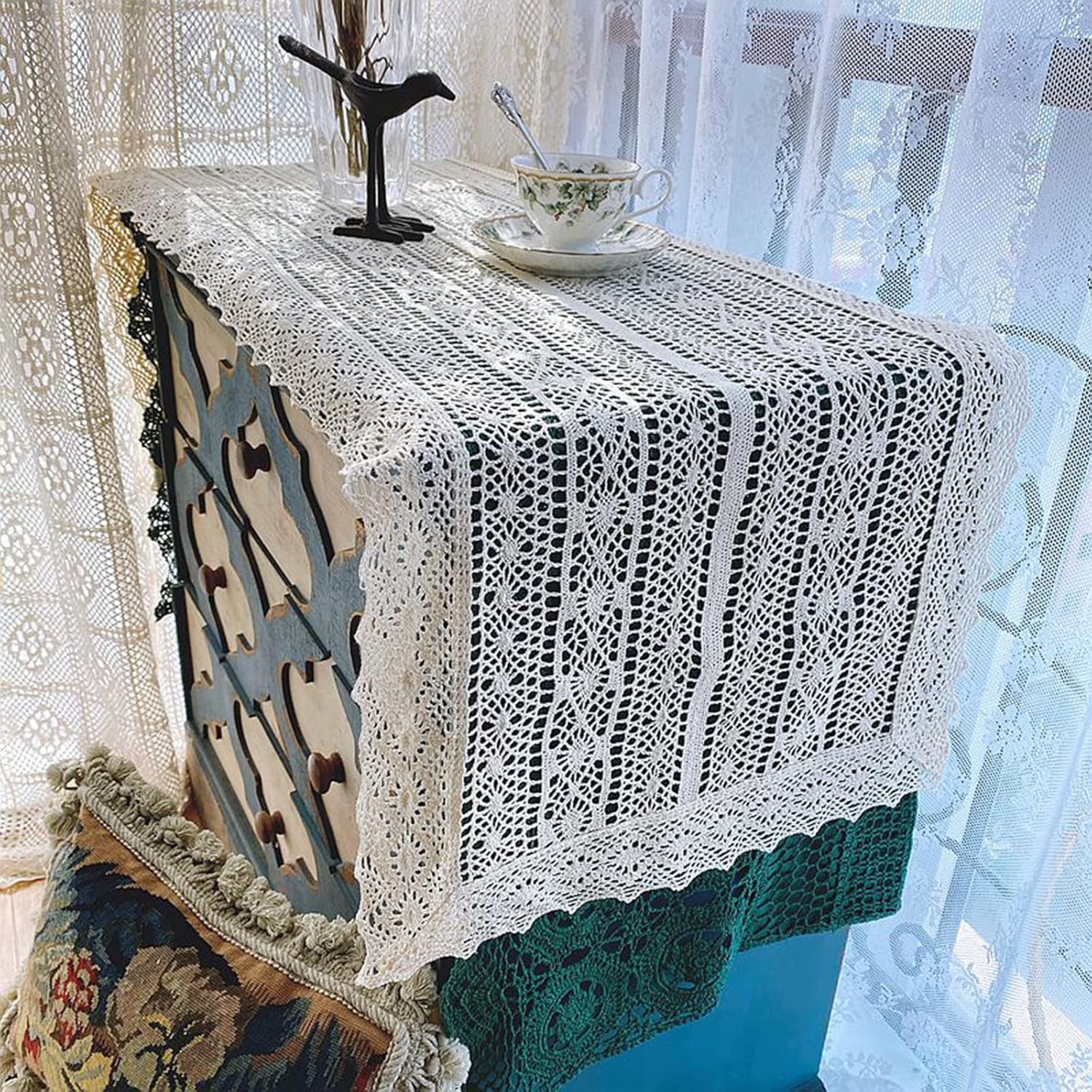 Amazon.com: Hsvanyr Rectangle Table Runners Dollies for Weddings Top ...