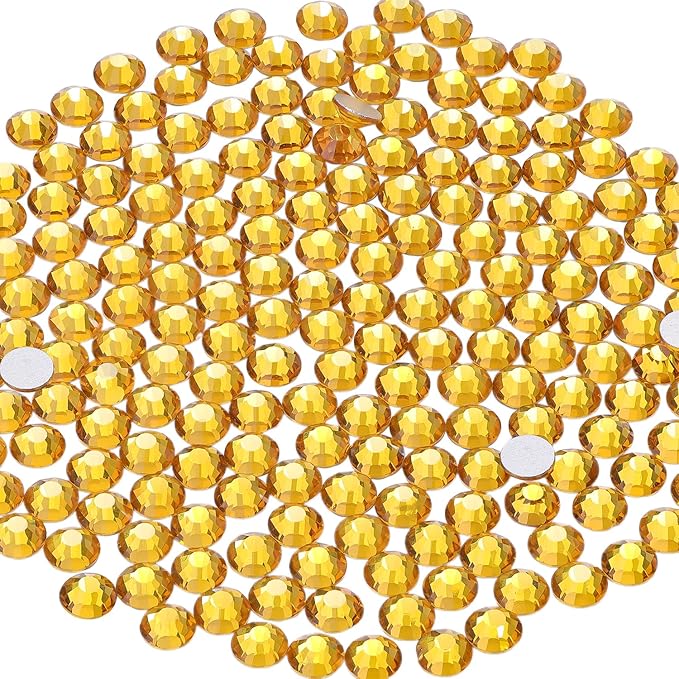 Amazon.com: 2000PCS SS12/3mm Crystal Rhinestones (Topaz), Bedazzling Flatback Glass Rhinestones ...