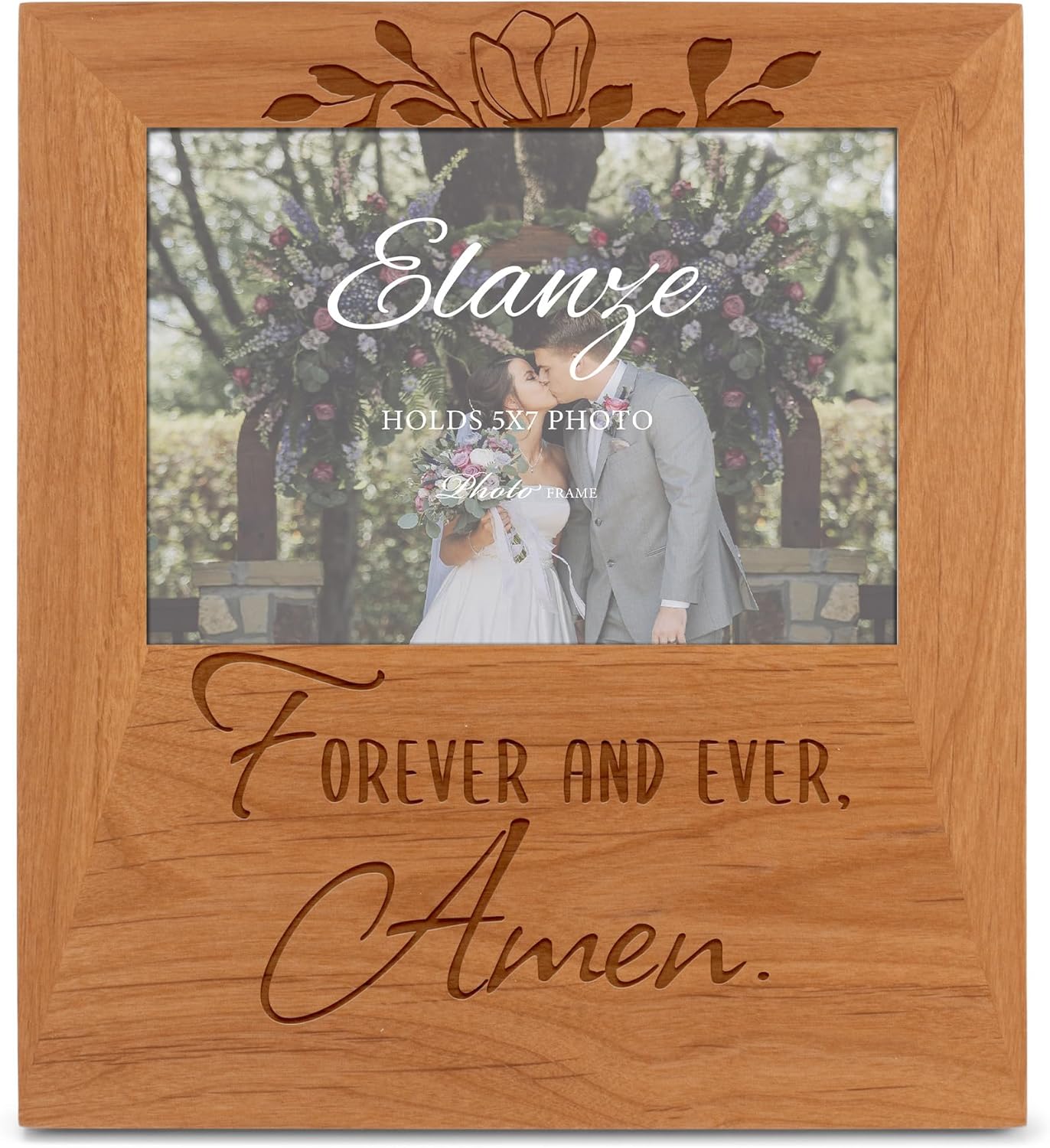 Amazon.com - Elanze Designs Forever And Ever Amen Natural Woodgrain 5 x ...