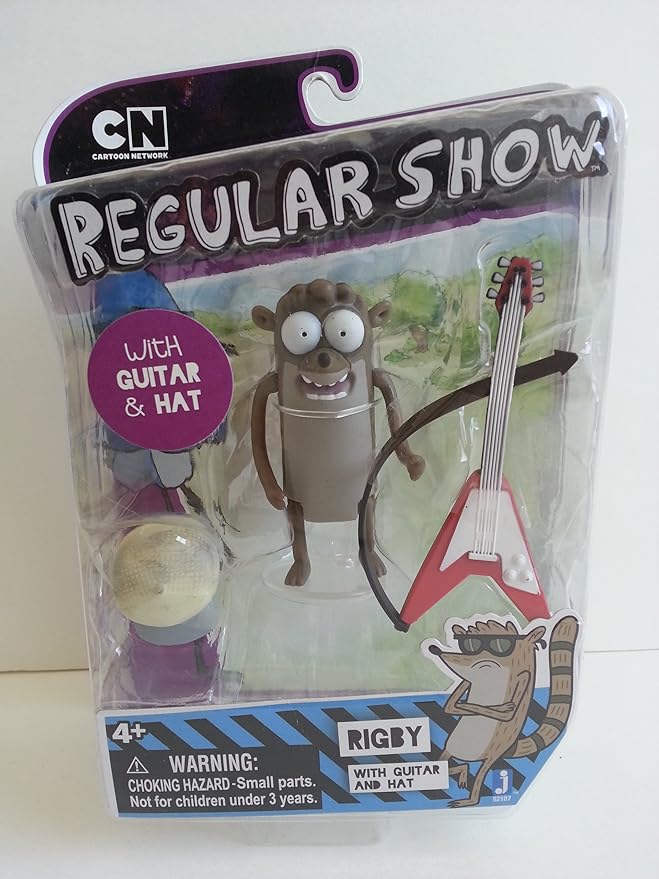 Amazon.com: Regular Show Rigby 3" Action Figure with Guitar and Hat ...