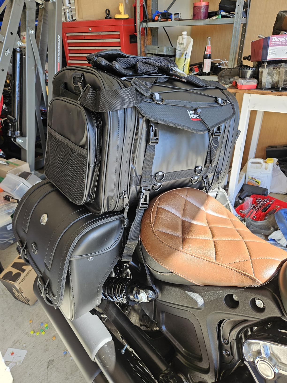 Amazon.com: KEMIMOTO Motorcycle Tail Bag, Dual Use Motorcycle Rear Seat ...