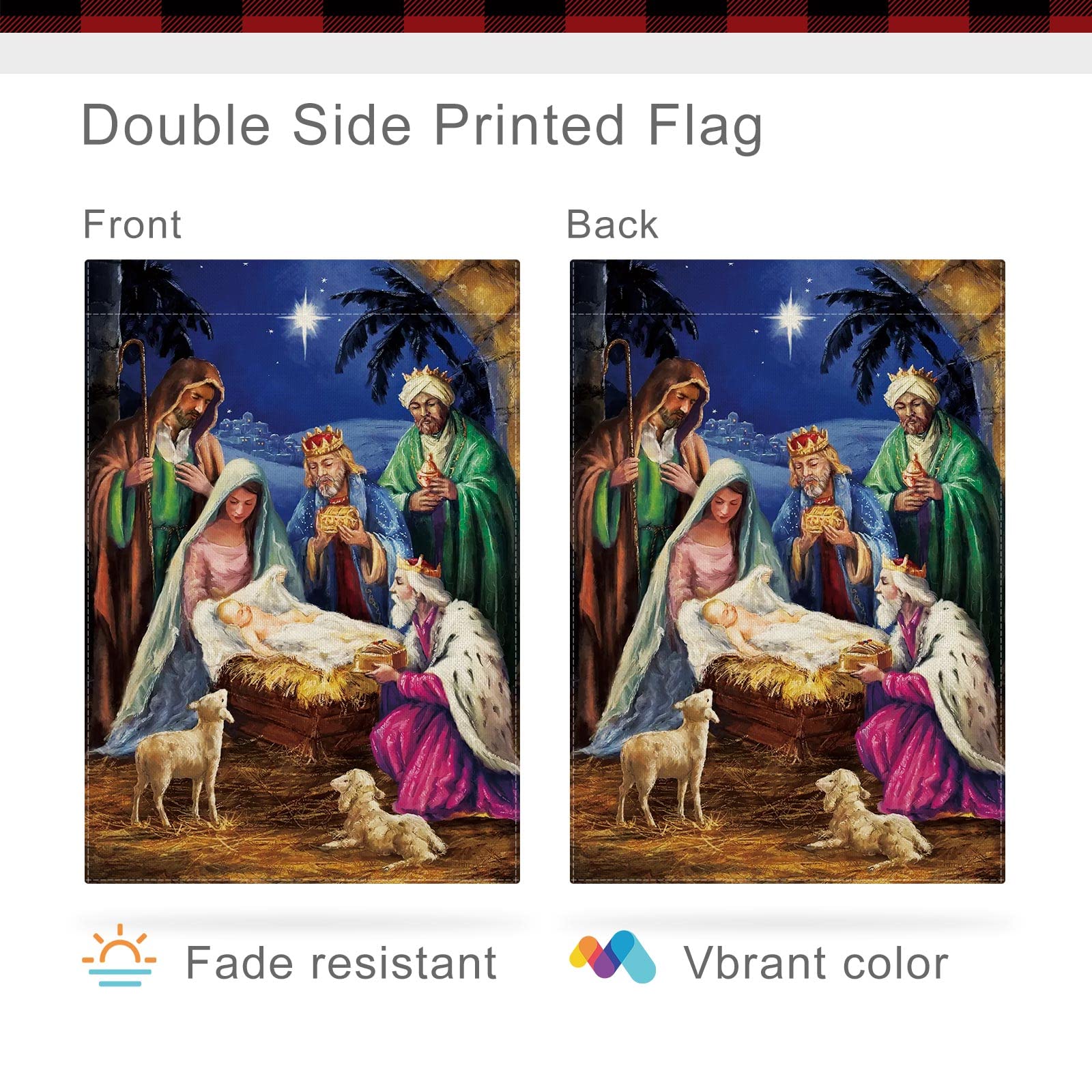 Religious Christmas Flags Religious Christmas Banner Stock