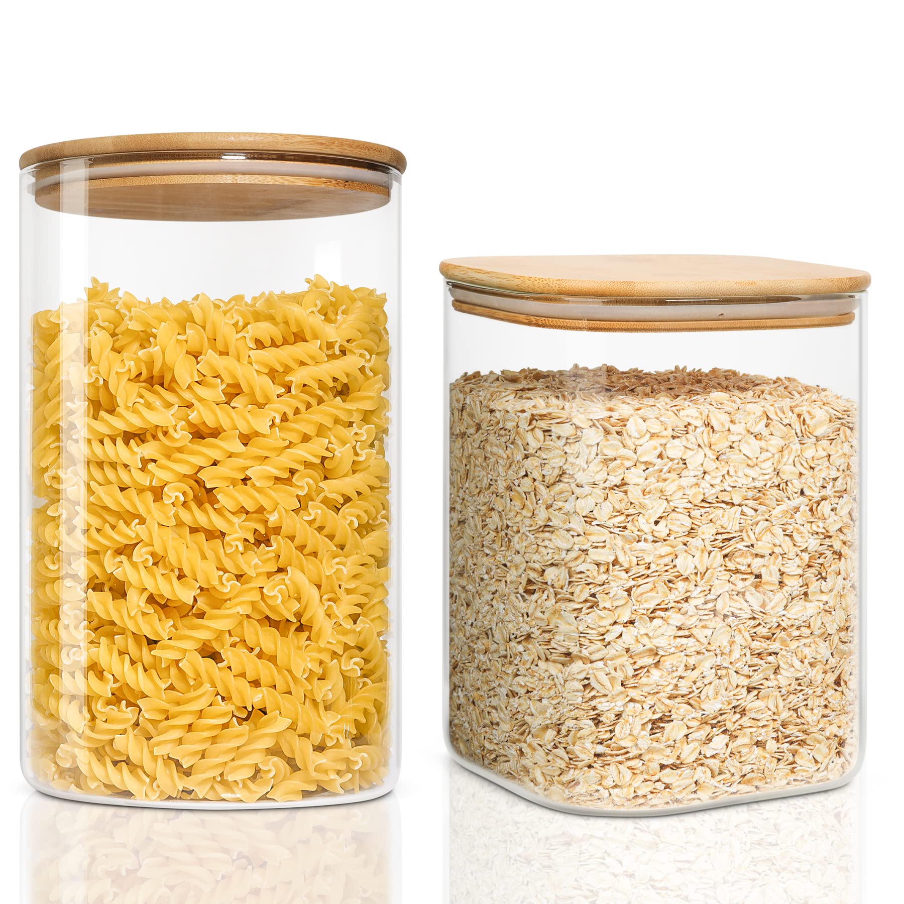 Amazon.com: ComSaf 128/111 oz Glass Food Storage Containers, Glass ...