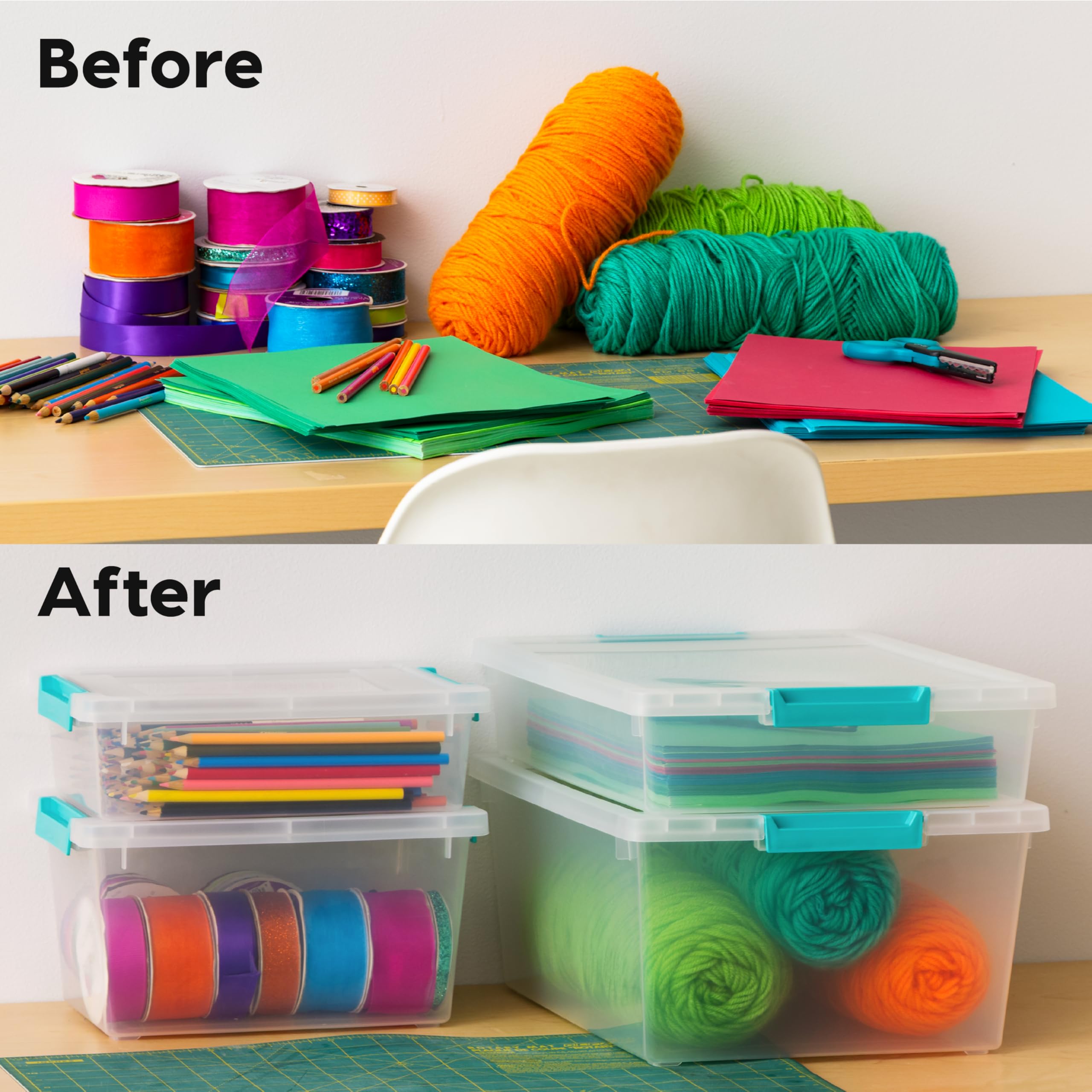 Snapklik.com : IRIS USA 4 Qt. Craft Storage Bins