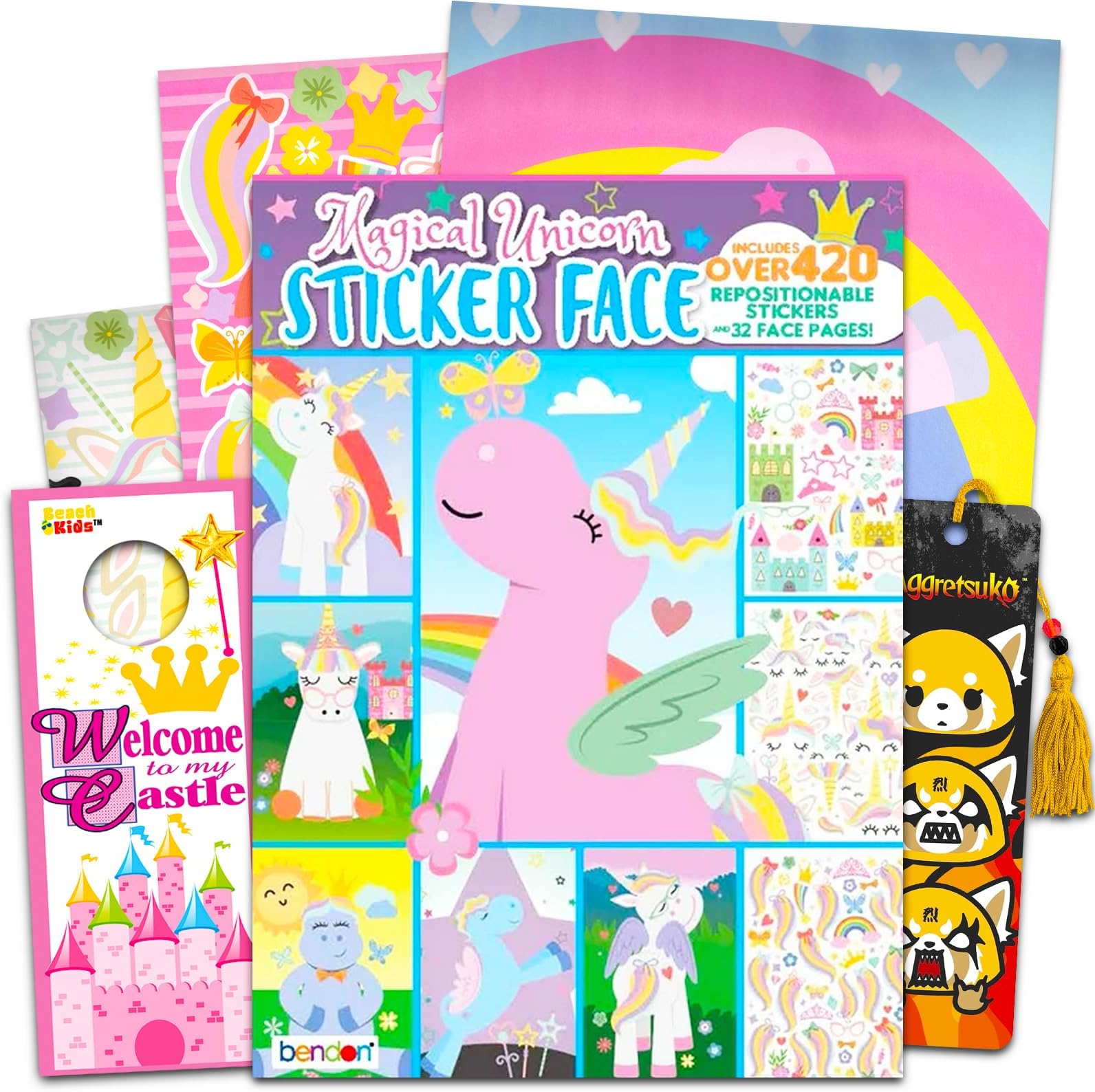 Amazon.com: Make a Face Unicorn Sticker Books for Girls, Kids, Toddlers ...