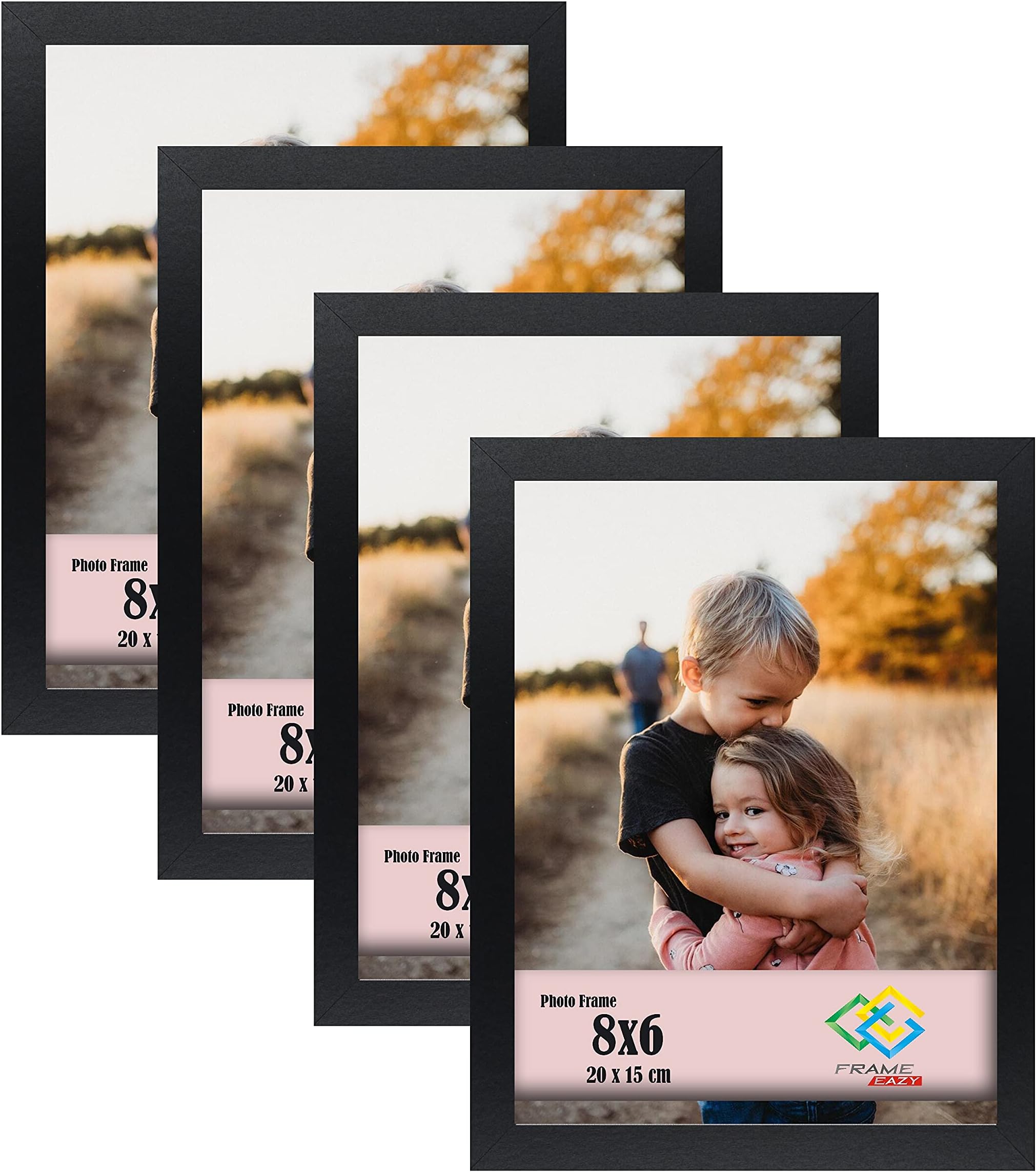 Black Nouveau Simple Design Styrene Photo Frame 6x8" : Amazon.co.uk ...