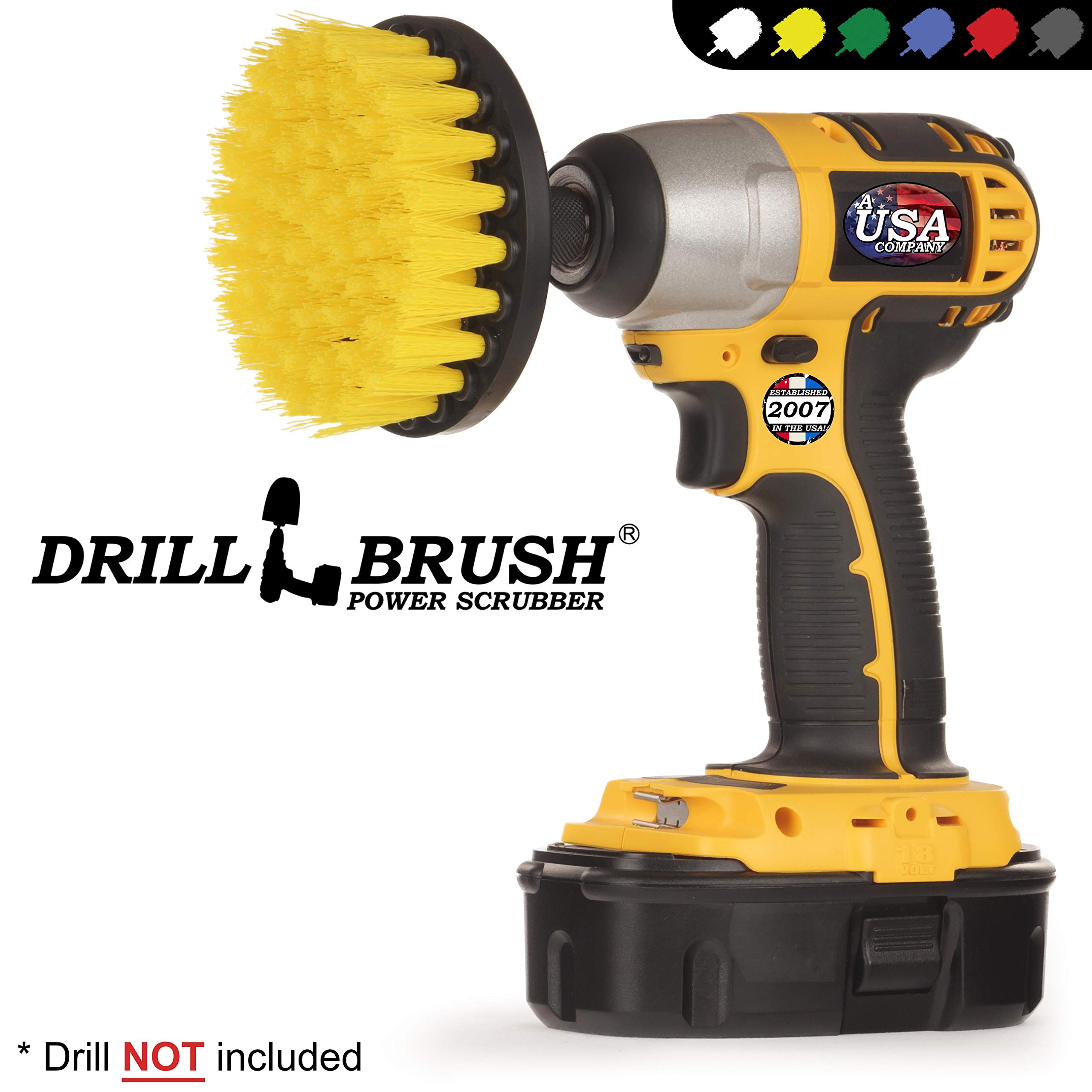 Buy 4 Inch Diameter Power Spinning Detailing Nylon Scrub Brush With ...