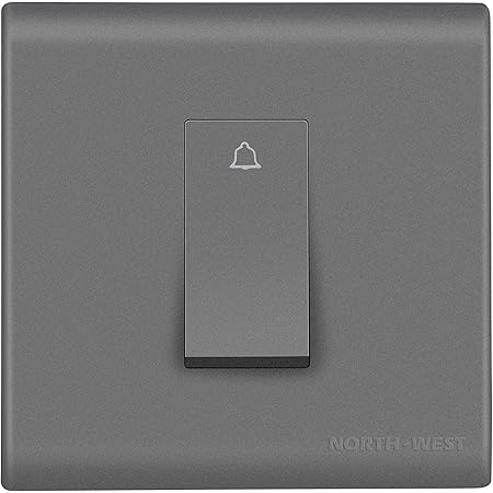 Wipro Northwest (Nowa) Switch Combo of 1M Plate + 1M 6A Bell Push ...