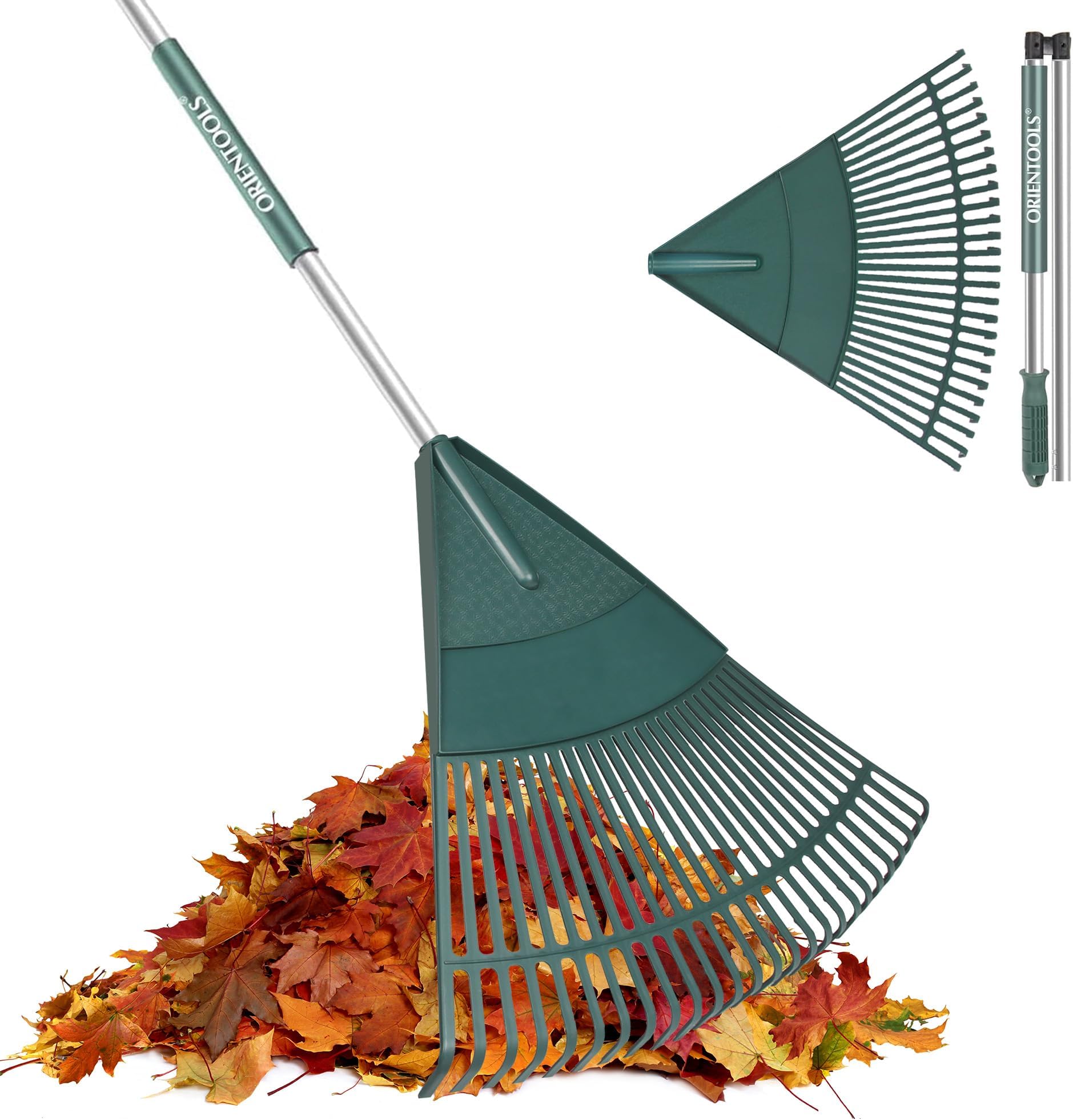 Amazon.com : Colwelt Plastic Leaf Rake, Garden Poly Shrub Rake with 56 ...