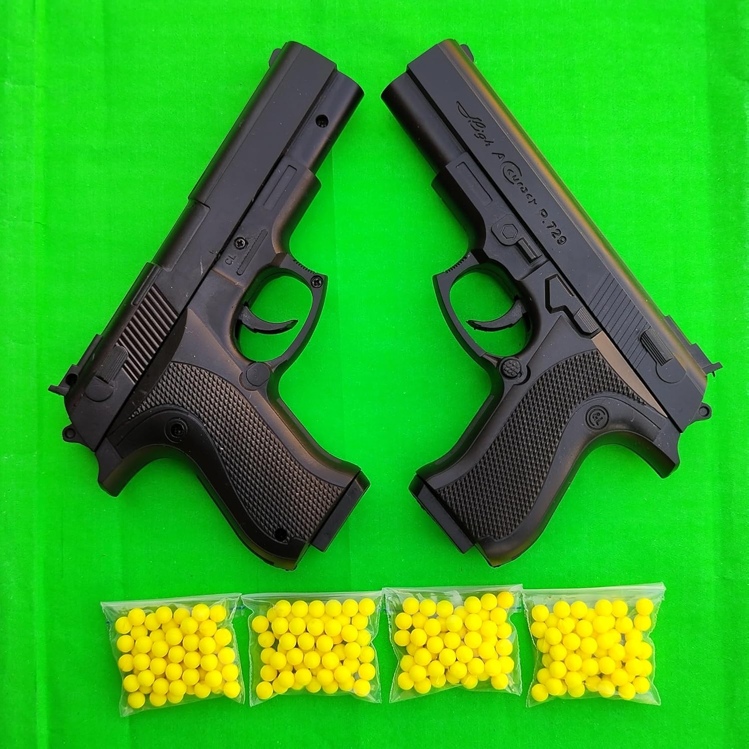 WHEELSQUARE PUBG Toy Pistol Gun (Pack of 2 Gun) with 240 BB Bullets for ...