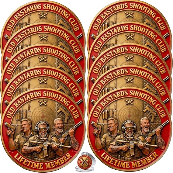 Amazon.com: Old Bastards Shooting Club Challenge Coin, I Love Shooting ...
