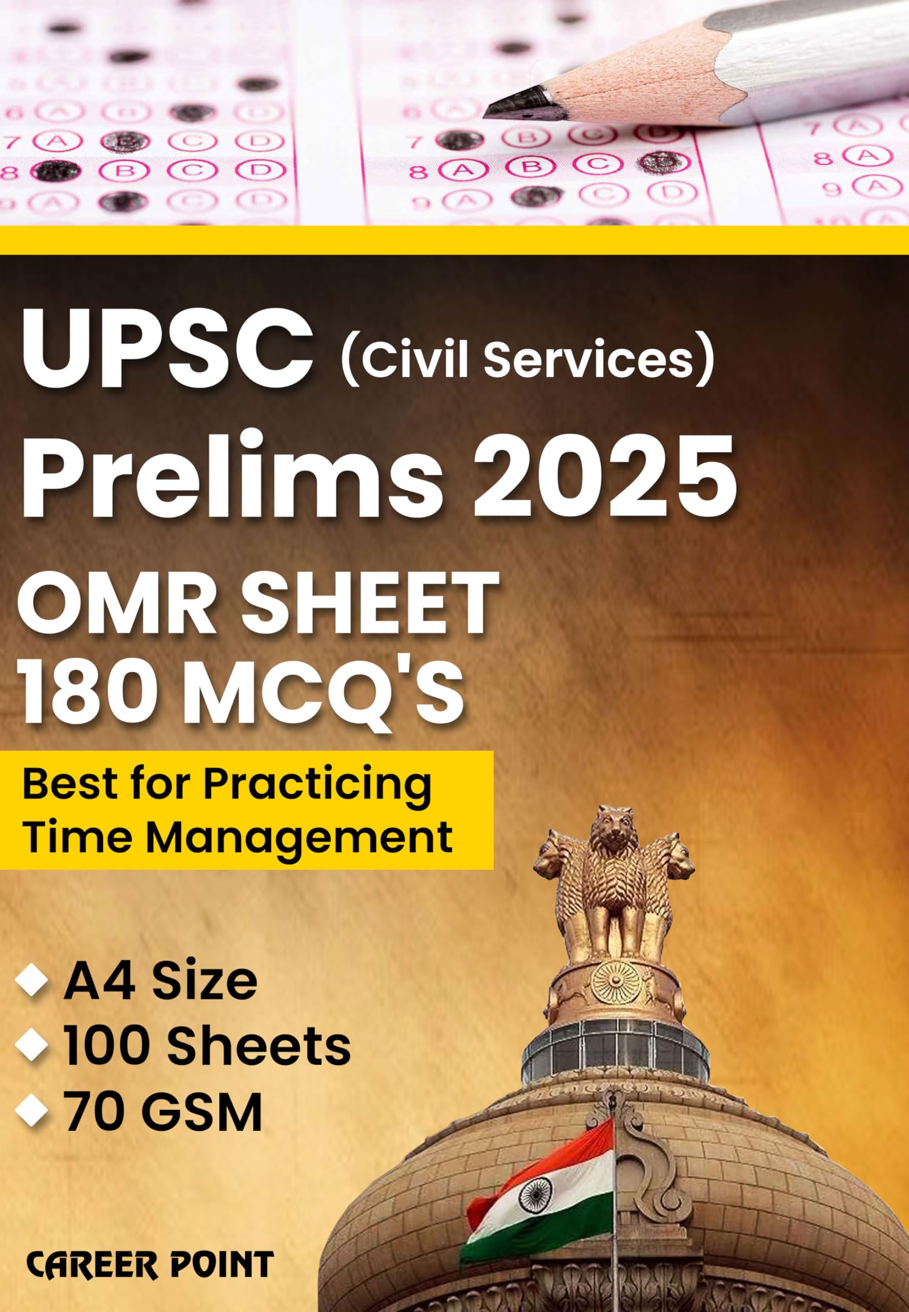 Buy UPSC OMR Sheet- 100 Sheets Pack-180 MCQ Book Online at Low Prices ...