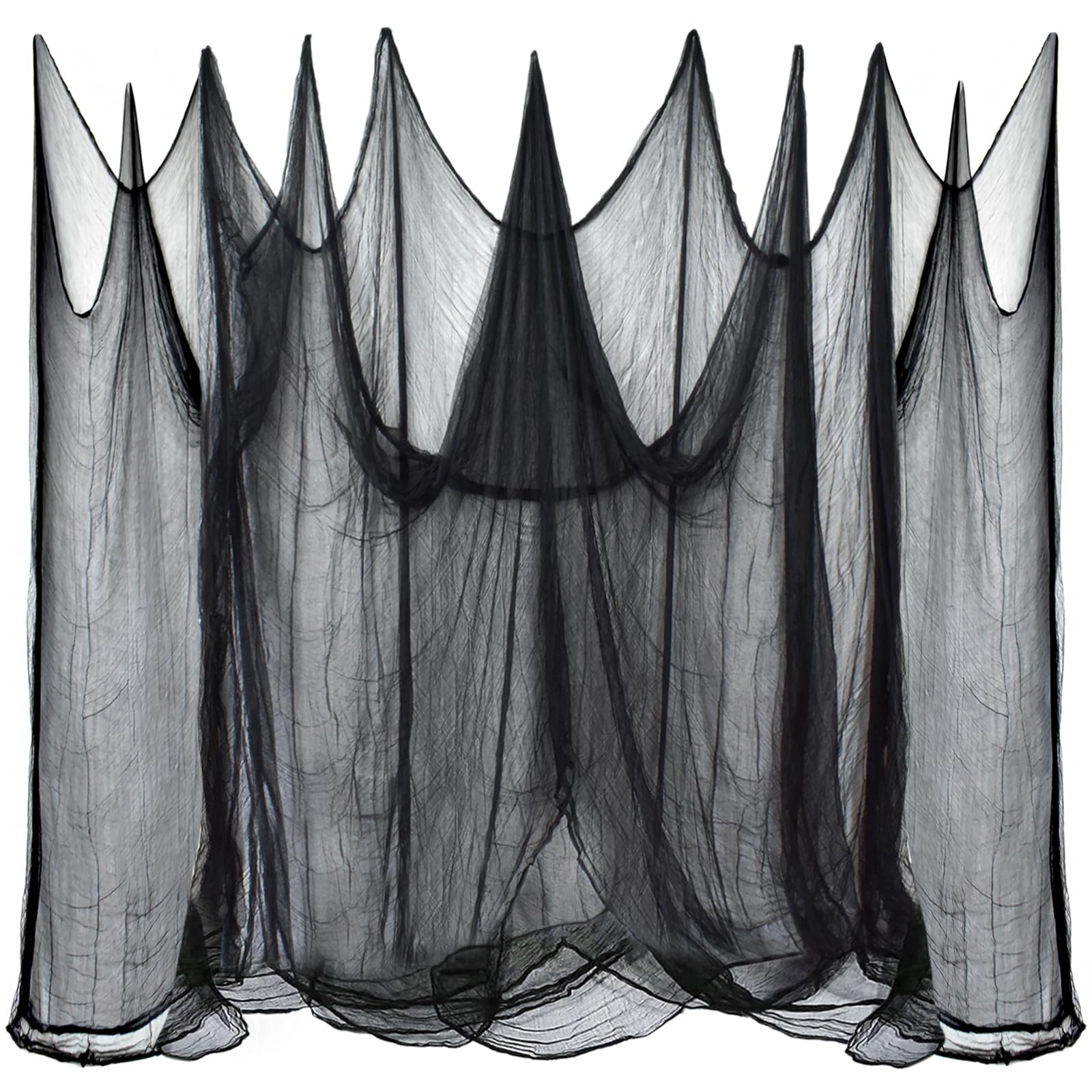 Amazon.com: ZeeDix Halloween Black Creepy Cloth 85in x 100ft Giant ...