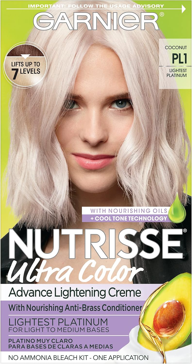Garnier Hair Color Nutrisse Ultra Color Nourishing Creme, PL1 Lightest ...
