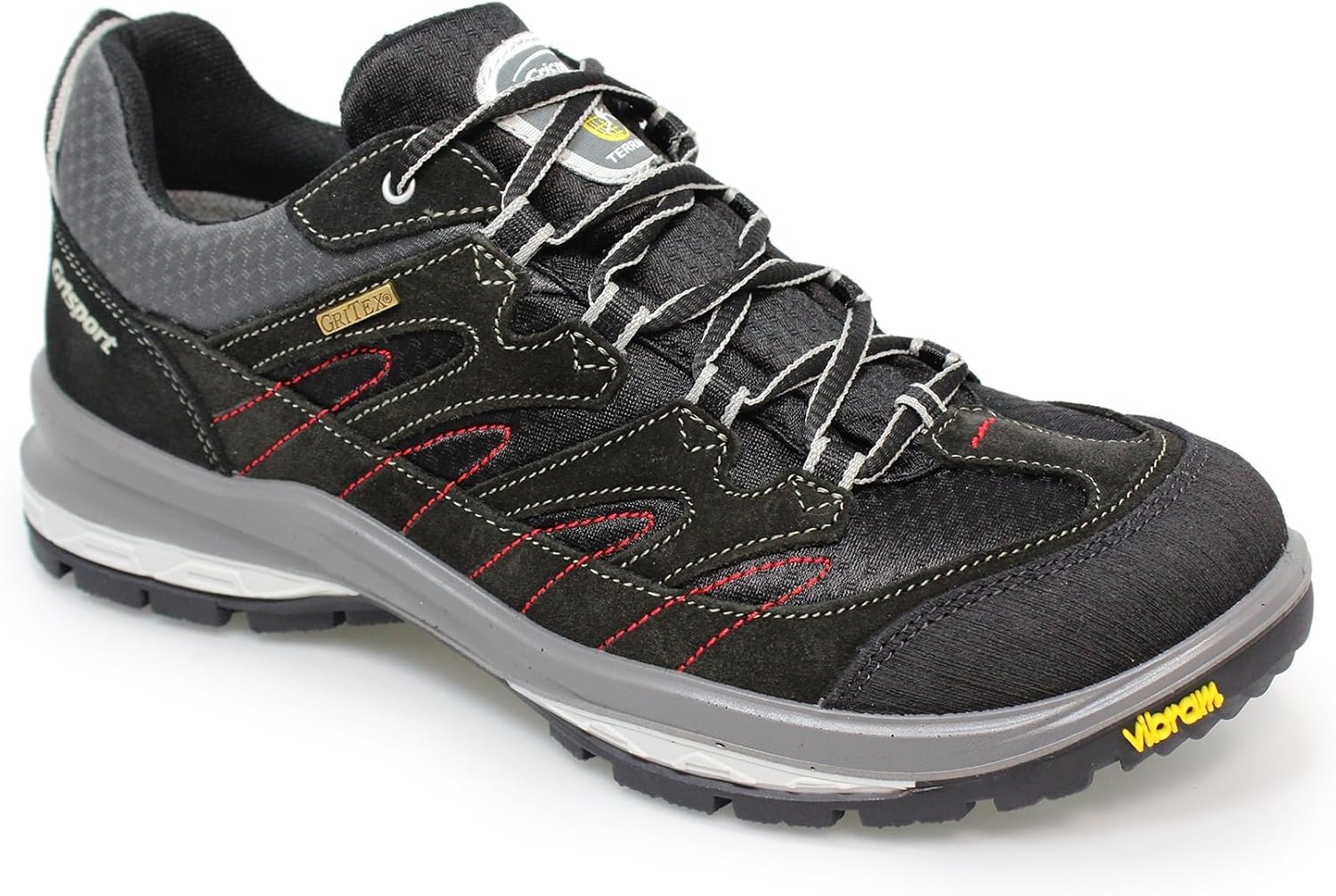 Amazon.com | Grisport Mens Java Suede Walking Shoes (7) (Black/Gray ...