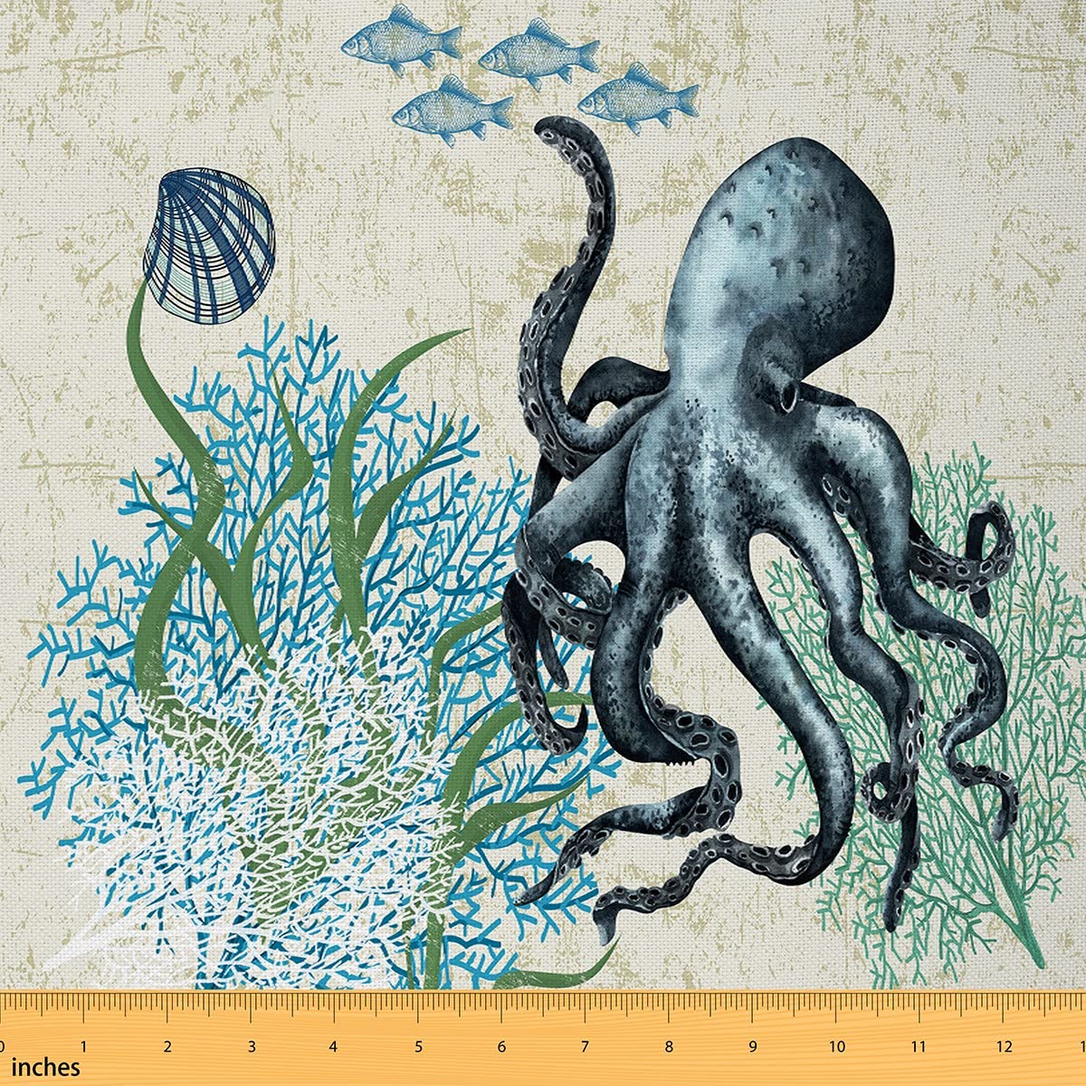 Amazon.com: Octopus Fabric by The Yard 2 Yards Kids Ocean Kraken ...