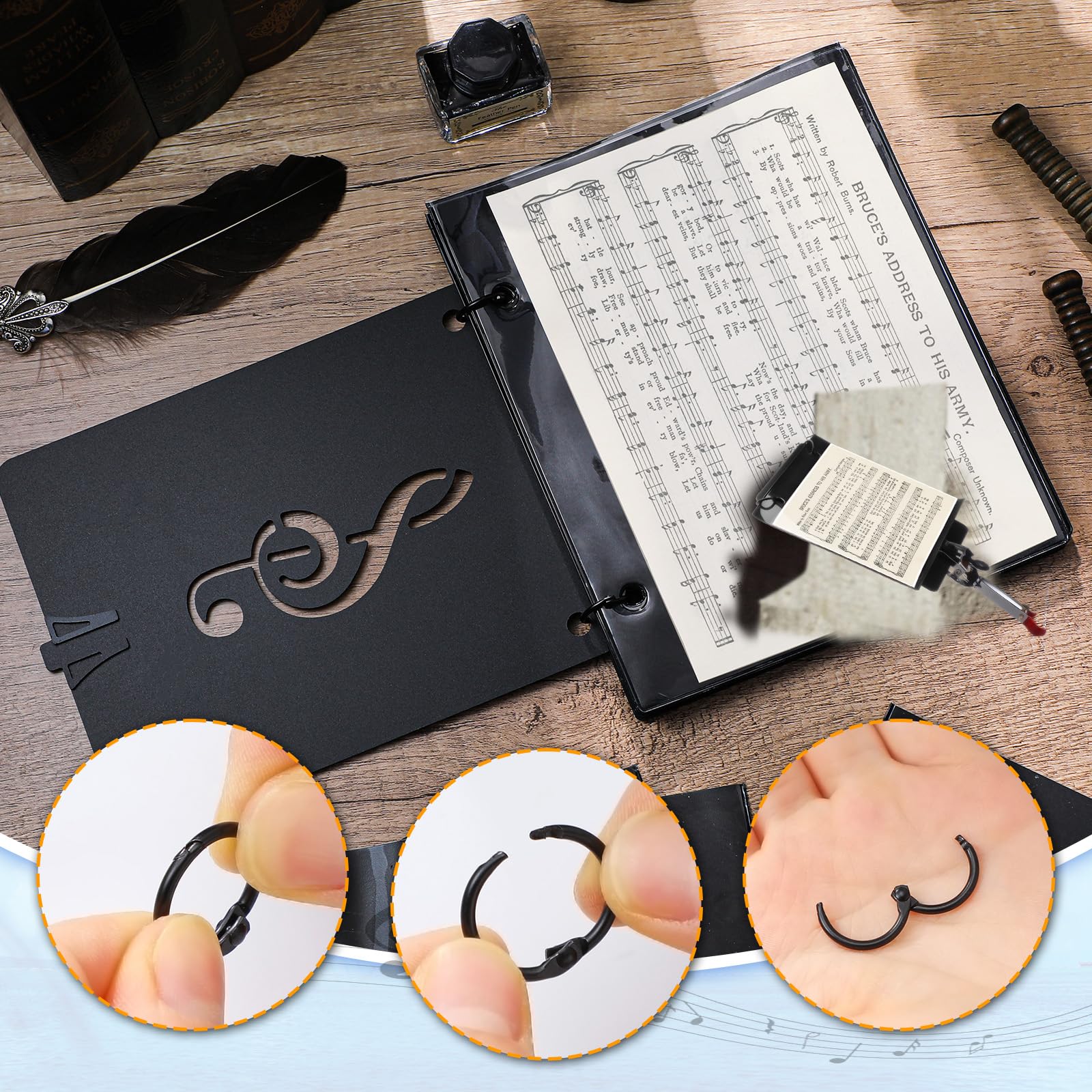 Snapklik.com : 1 Set Flip Folder, Marching Band Music Flip Folder For ...