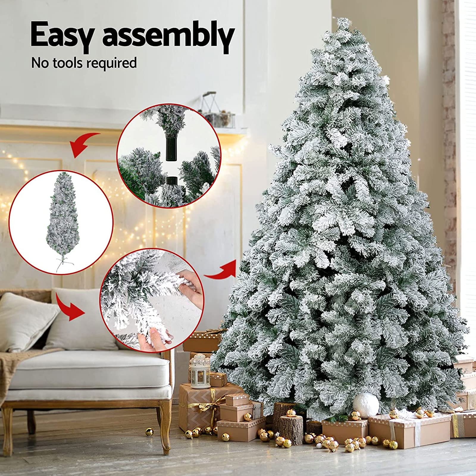 Flock A Christmas Tree Artificial Artificial Christmas Tree PVC Snow