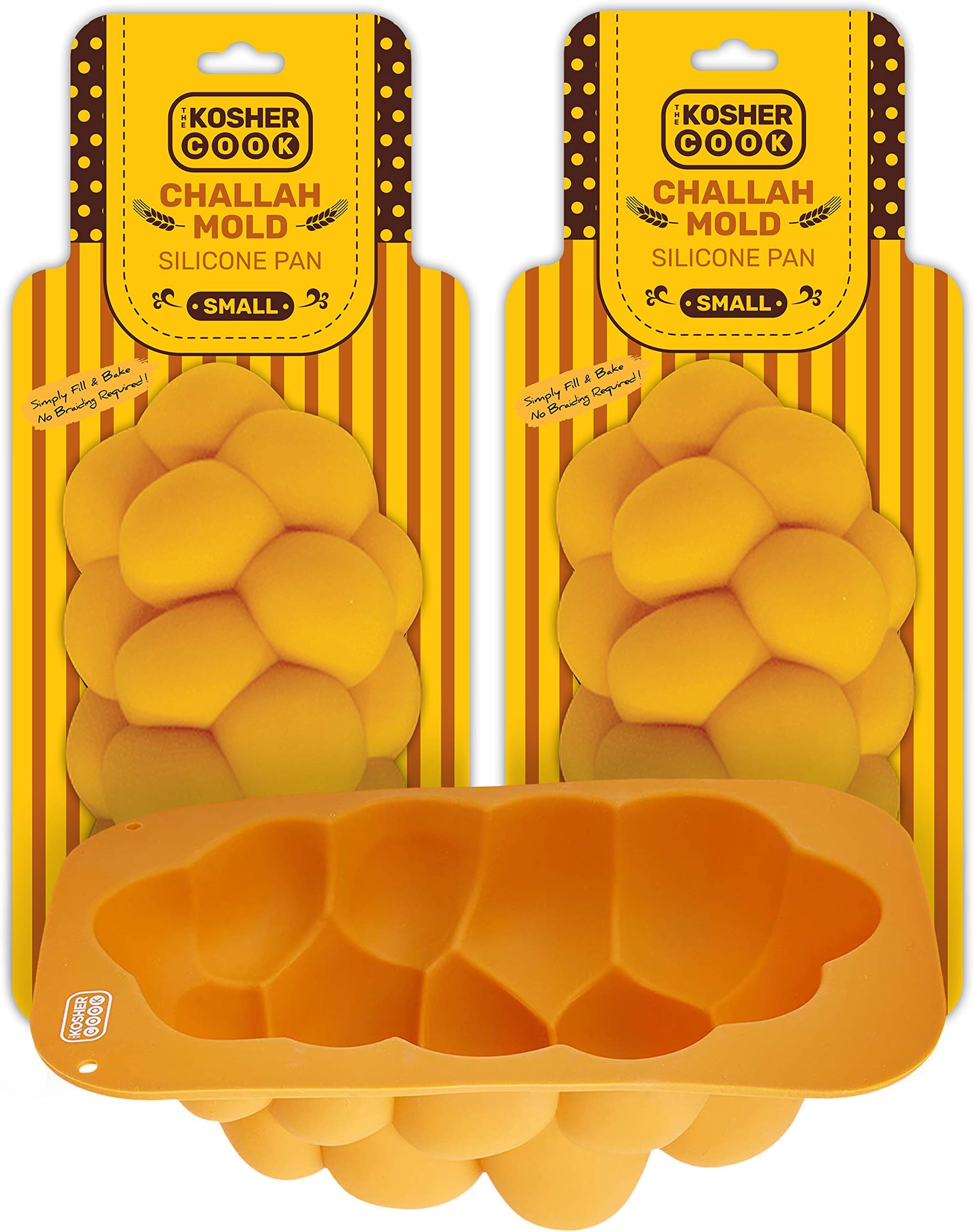 Amazon.com: The Kosher Cook Silicone Braided Challah Mold - 4 Small ...