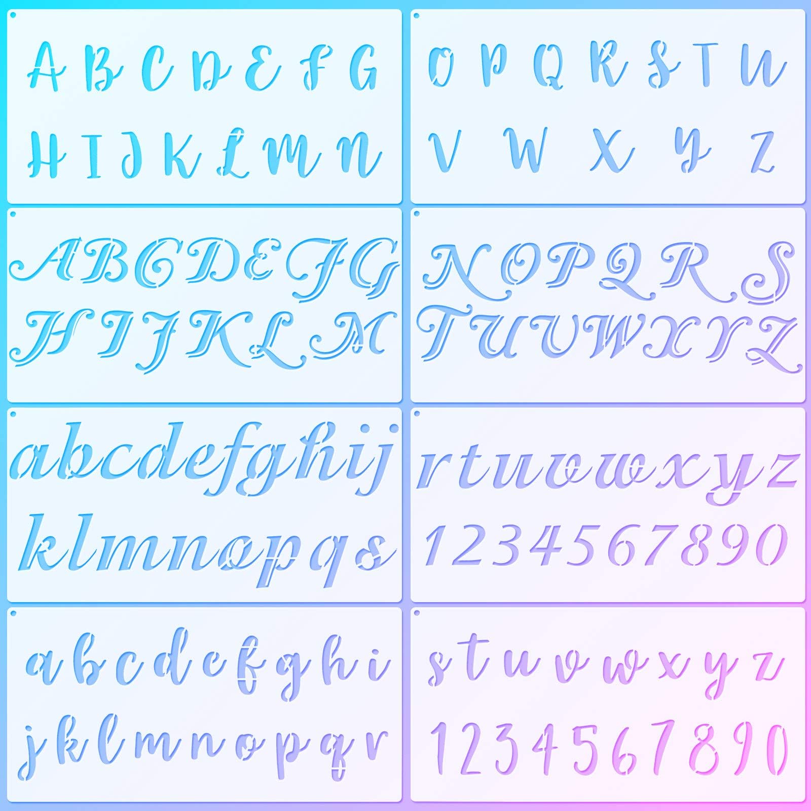 Amazon.com : Mr. Pen- Letter Stencils, 12 Pack, 4 x 7 Inch, Alphabet ...