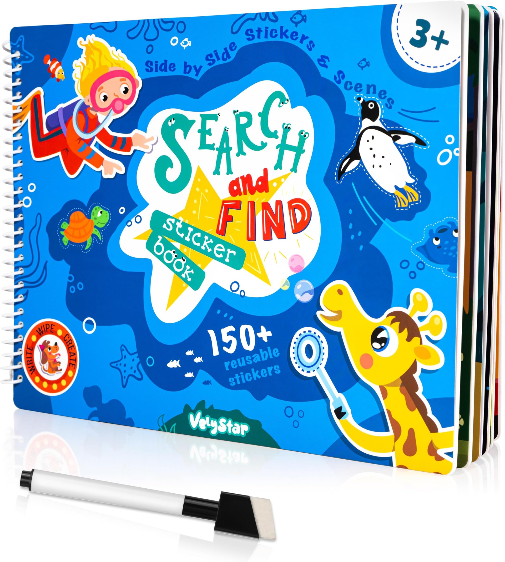 Amazon.com: Numbers and Alphabet Scratch Art Book Set for Toddlers ...