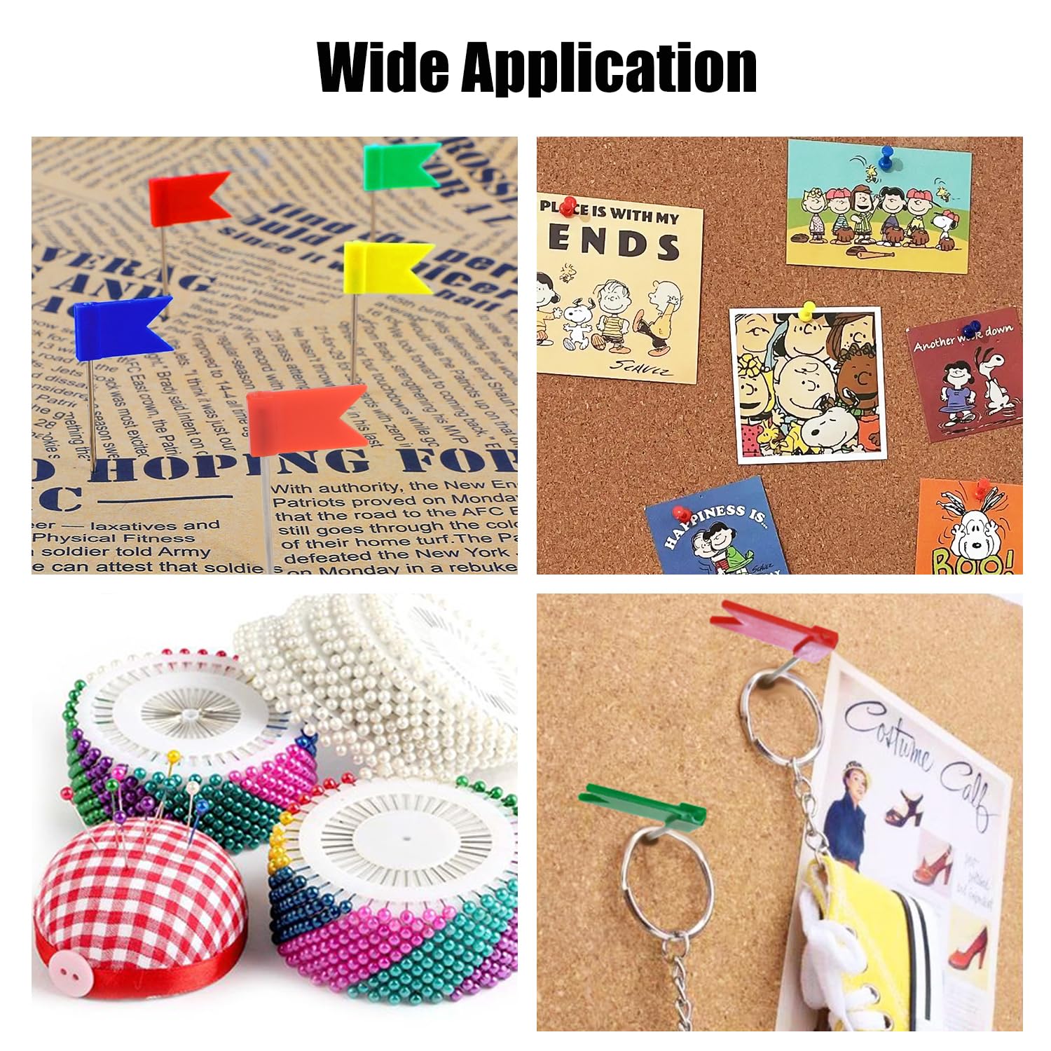 Blu Tac YIXISI 100 PCS Map Tacks, Plastic Head Tacks, Colorful Map Push ...