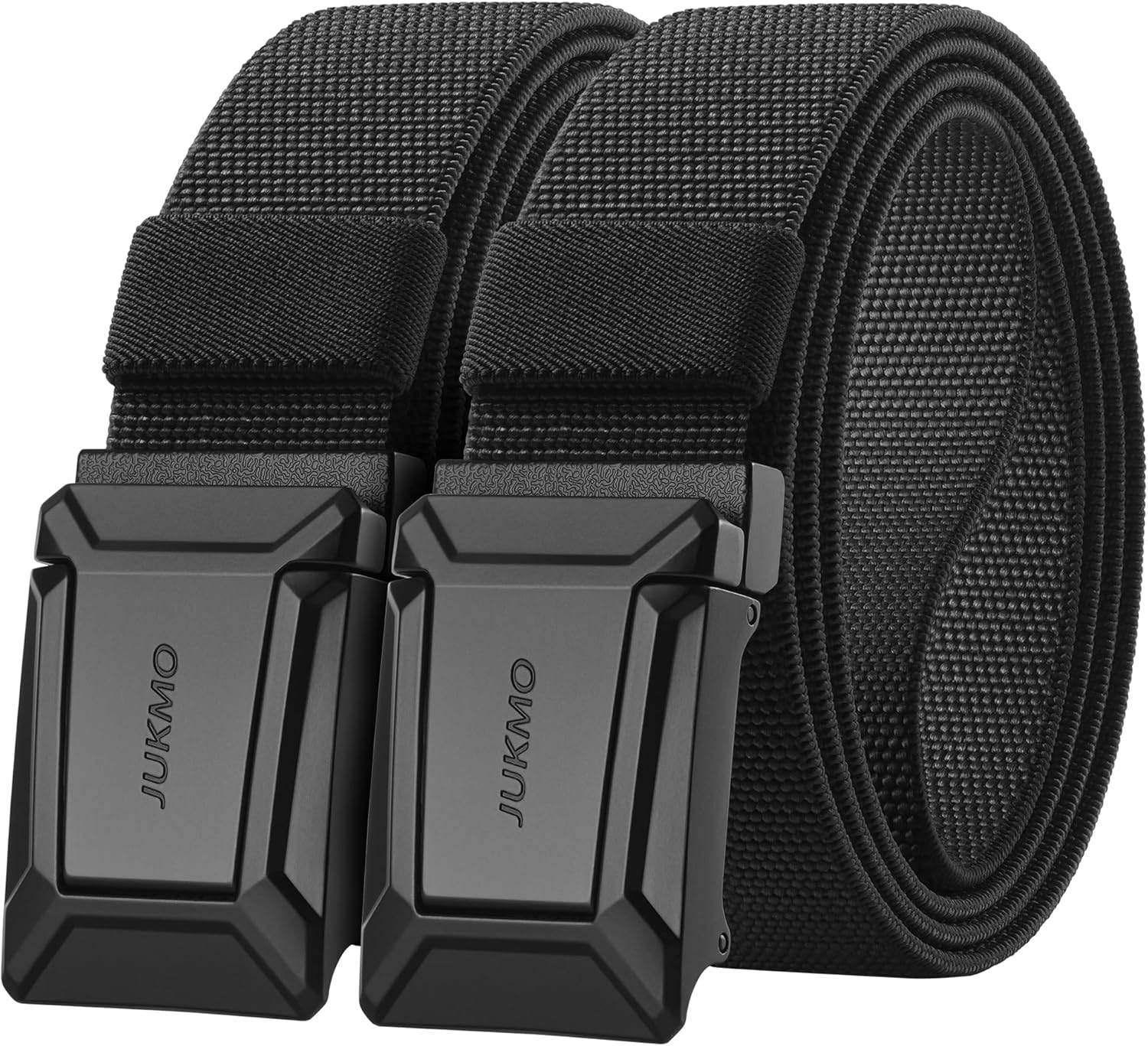 JUKMO Stretch Tactical Belt for Men,2 Pack Military Work Rigger Hiking ...