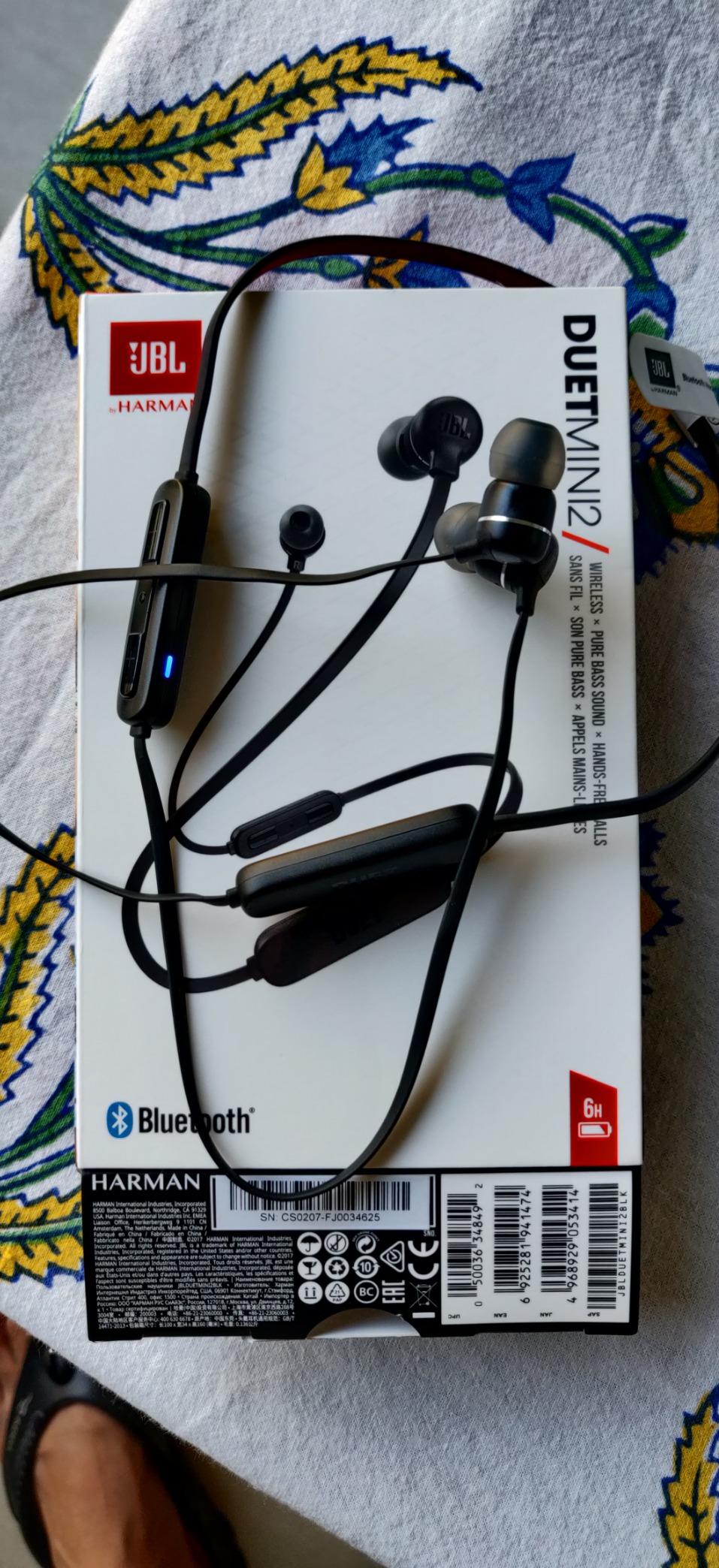 JBL Duet Mini2 by Harman Wireless in-Ear Headphones (Black) : Amazon.in ...