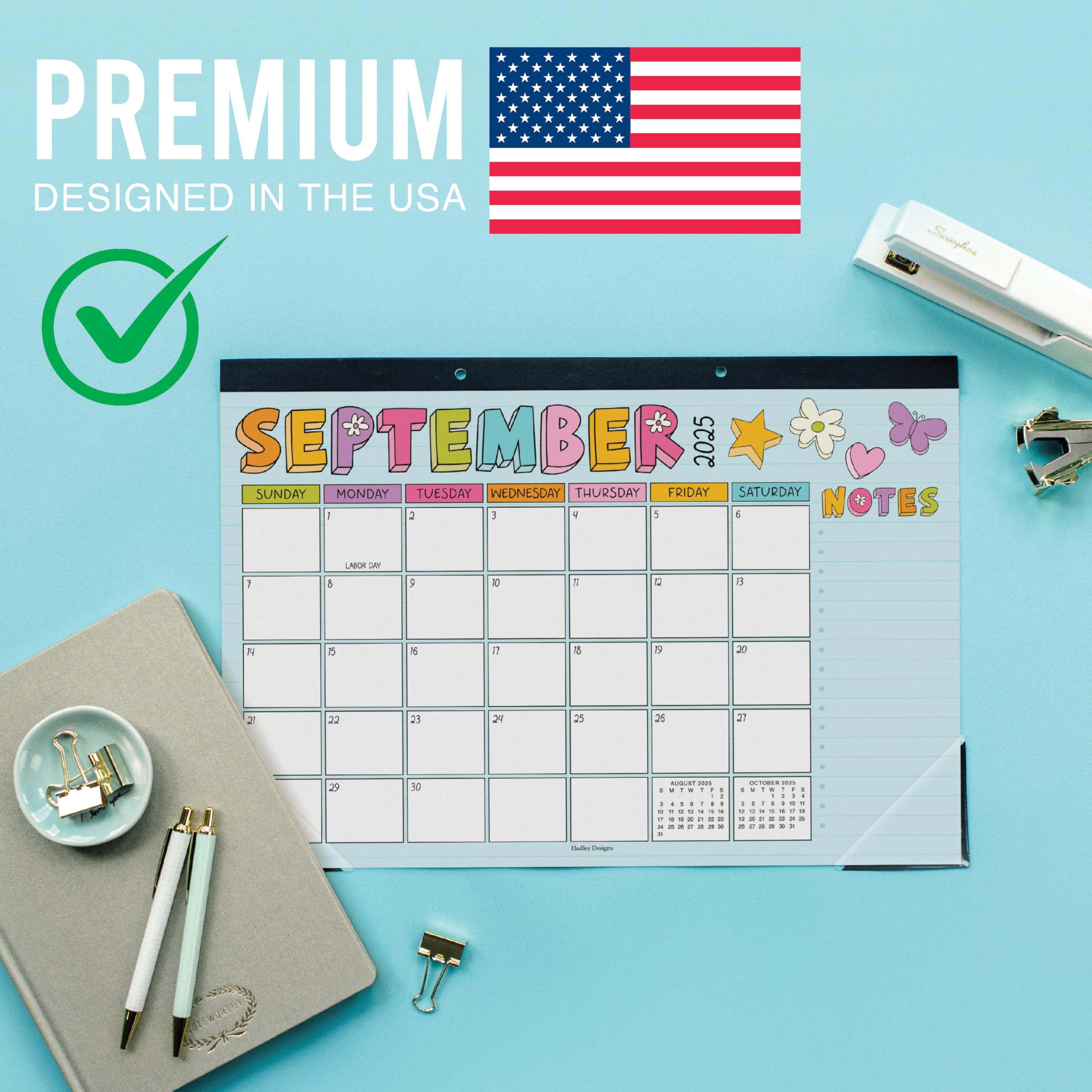 Snapklik.com : Hadley Designs Teacher Desk Calendar 2025-2026 18-Month ...