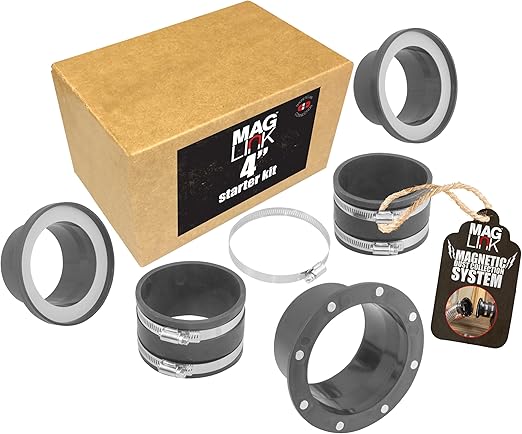 Fulton Woodworking Tools 4" MagLink Starter Kit, Magnetic Dust ...
