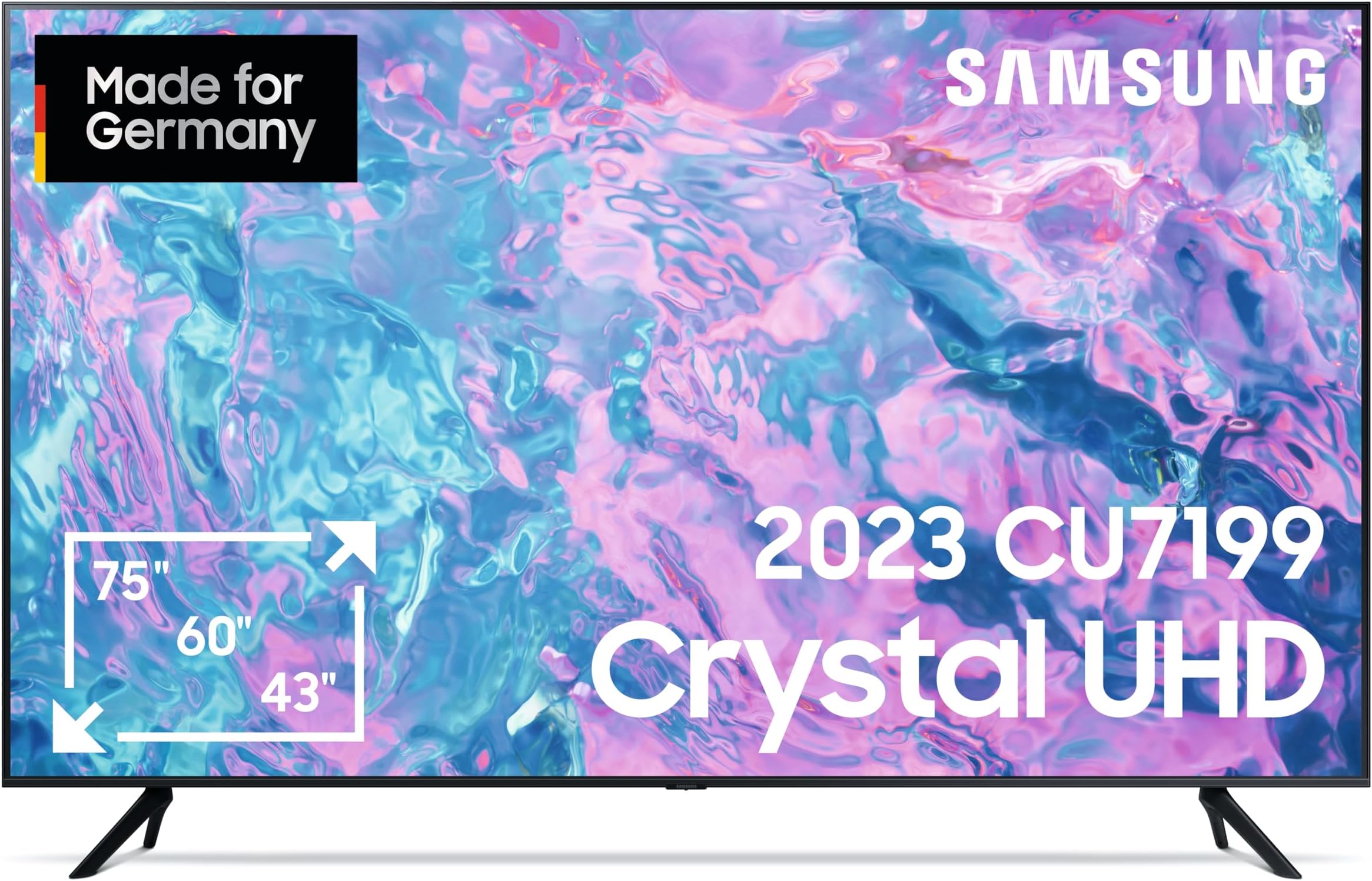 Samsung Crystal UHD 4K DU9079 Fernseher 98 Zoll, Samsung TV mit AI ...