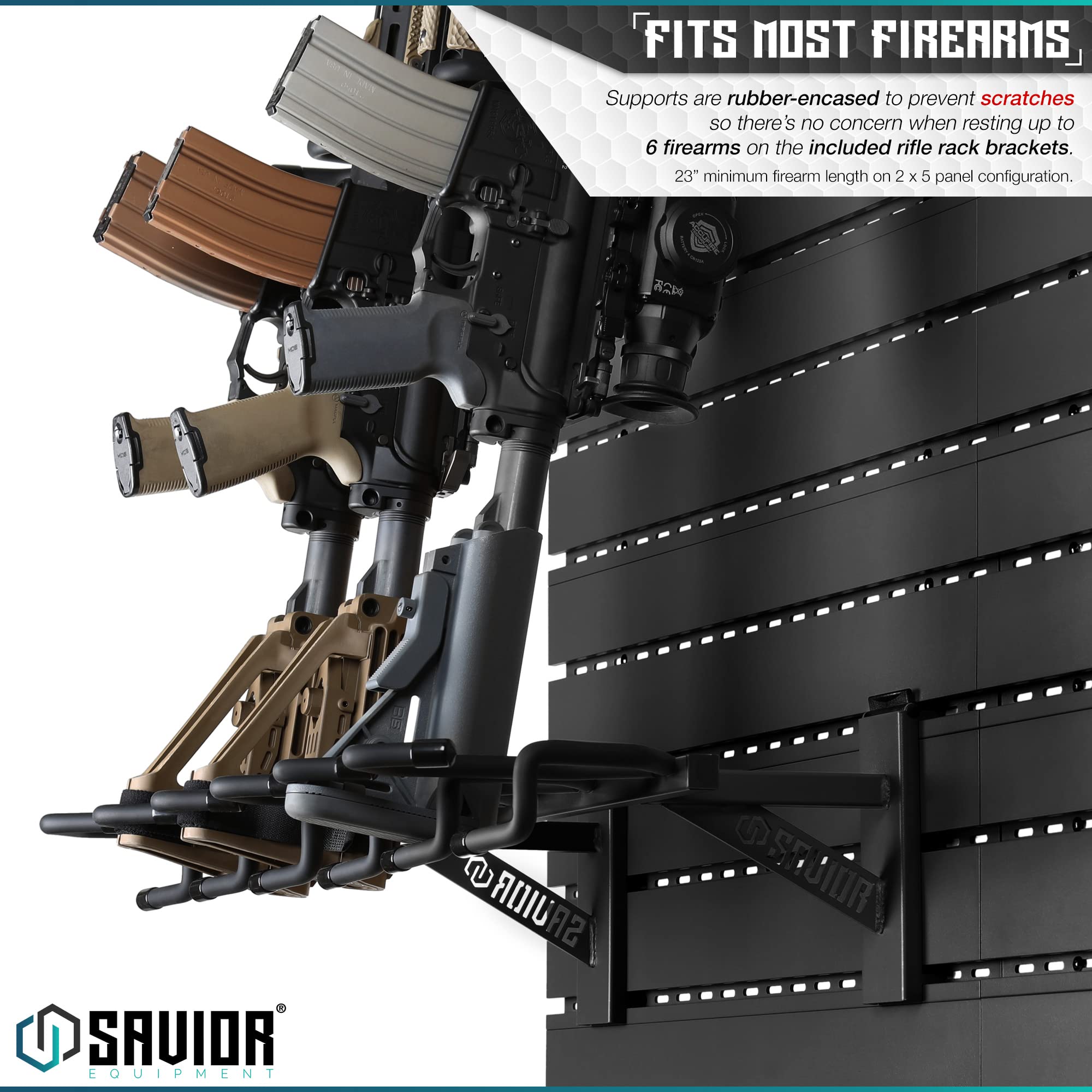Snapklik.com : Savior Equipment Wall Rack System Heavy-Duty Steel ...