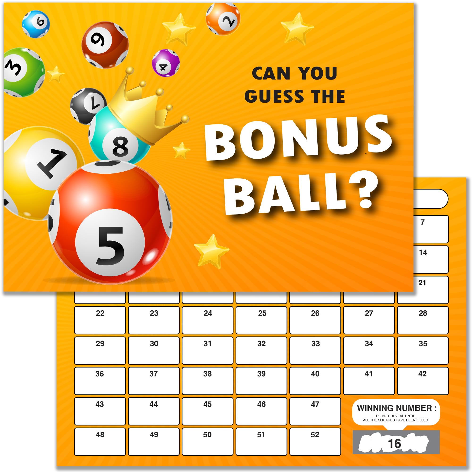 Olivia Samuel 10 x Bonus Ball Fundraising Scratch Cards. A5 Cards with ...