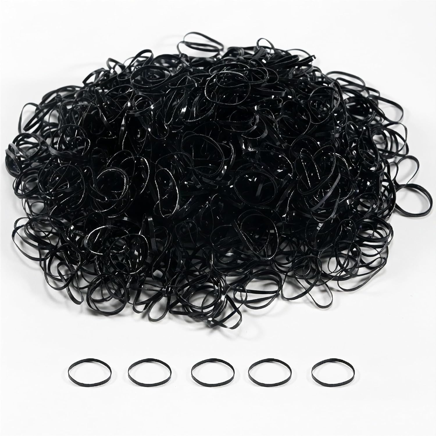1500 Elastici Neri per Capelli, Mini Elastique Cheveux Piccoli per ...
