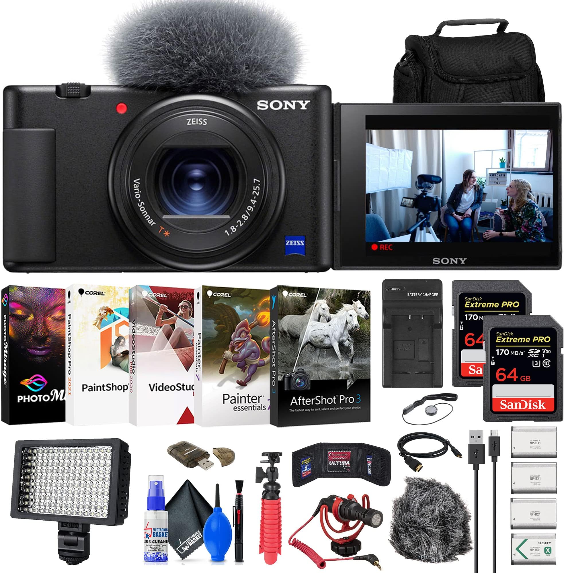 Amazon.com : Sony ZV-1 II Vlog Camera for Content Creators and Vloggers (Black) (ZV-1M2/B ...