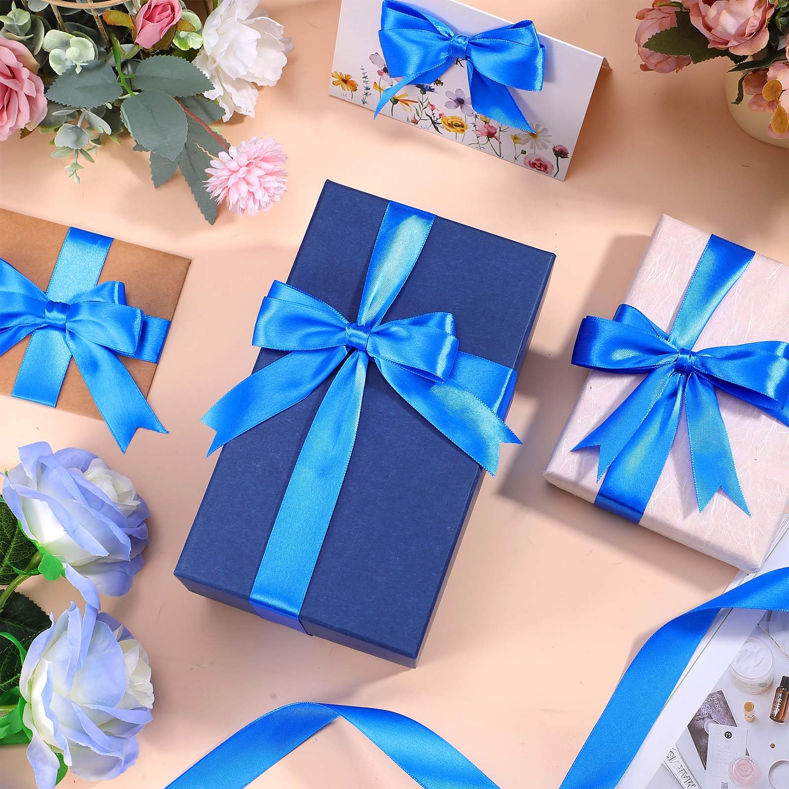 Snapklik.com : Royal Blue Ribbon 1 Inch 50 Yards Blue Satin Ribbon For ...