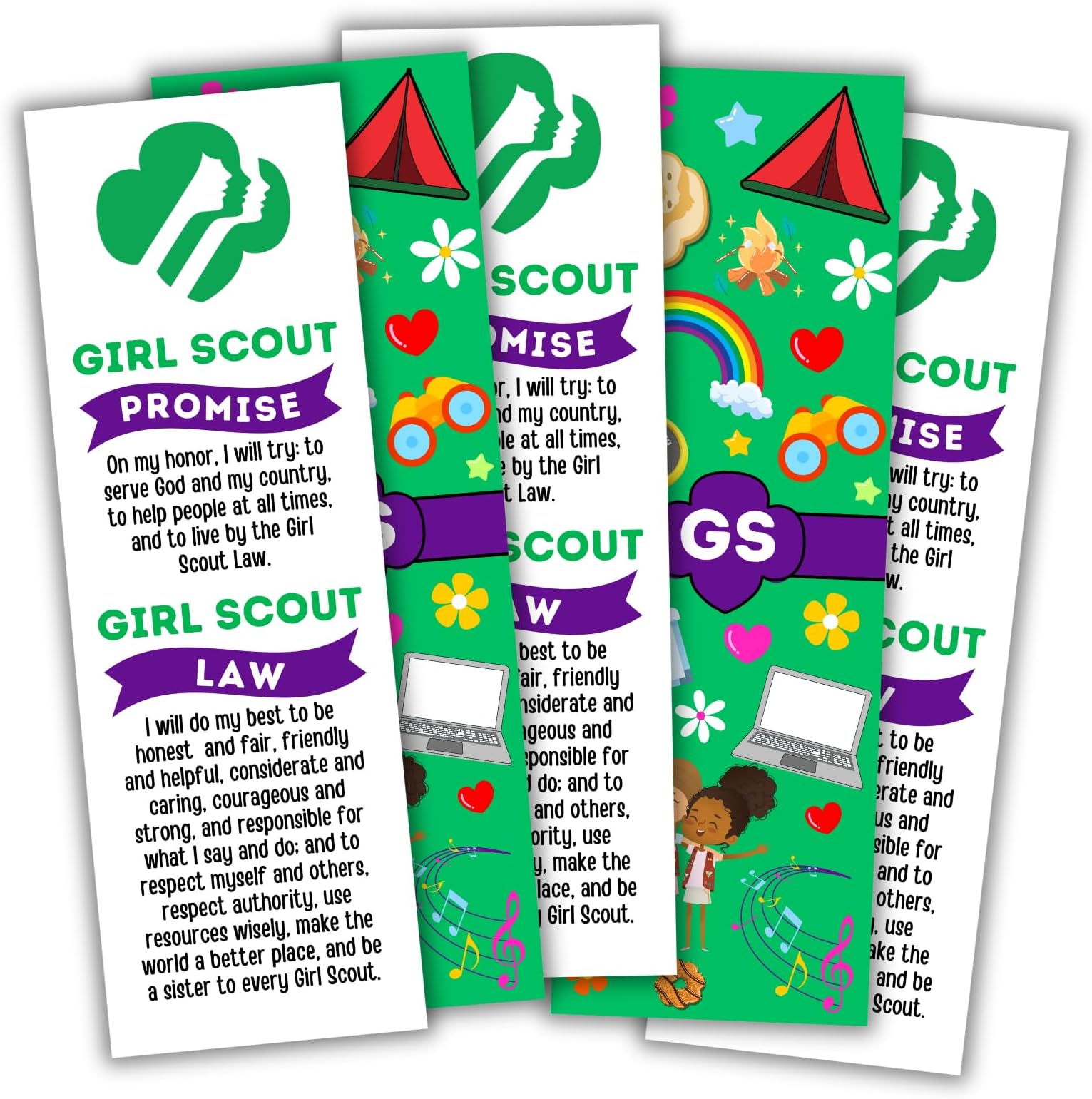 Amazon.com: Scout Promise & Law Bookmark | 30 pk 2 x 6” Cardstock ...