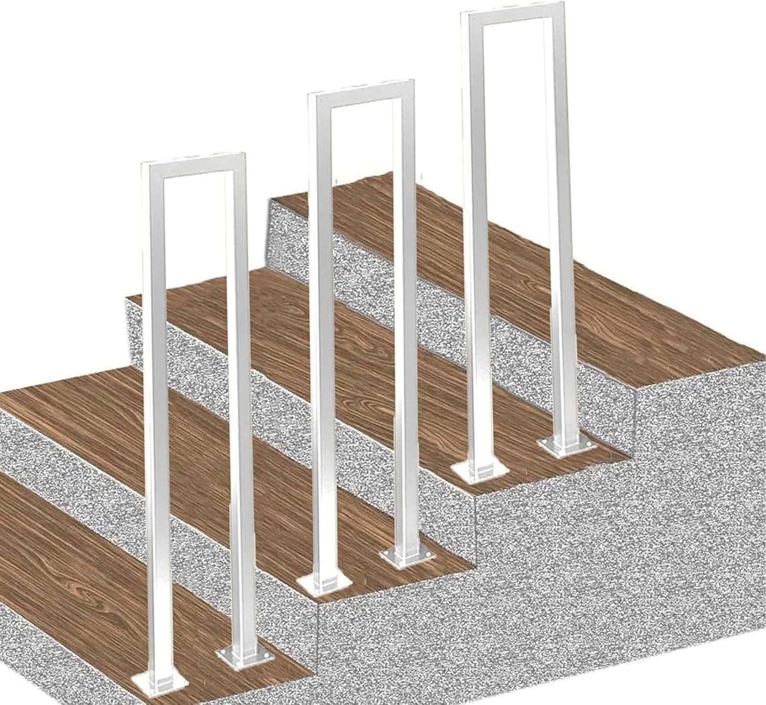 Handrail for Indoor and Outdoor Mount Stairs Railing, Metal Wrought ...