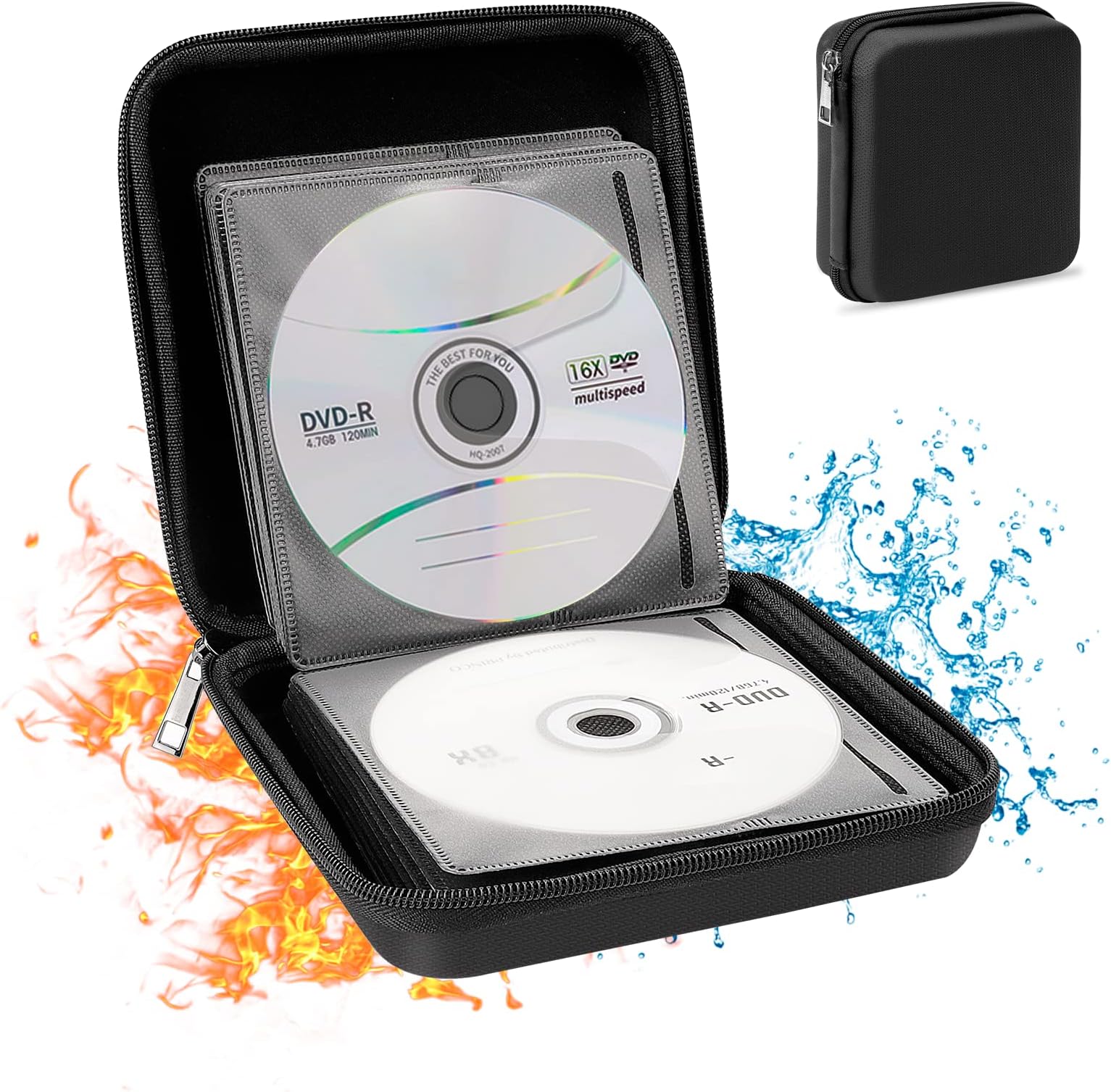 Amazon.com: Tamfile 32 Capacity Small DVD Case CD Storage Case ...