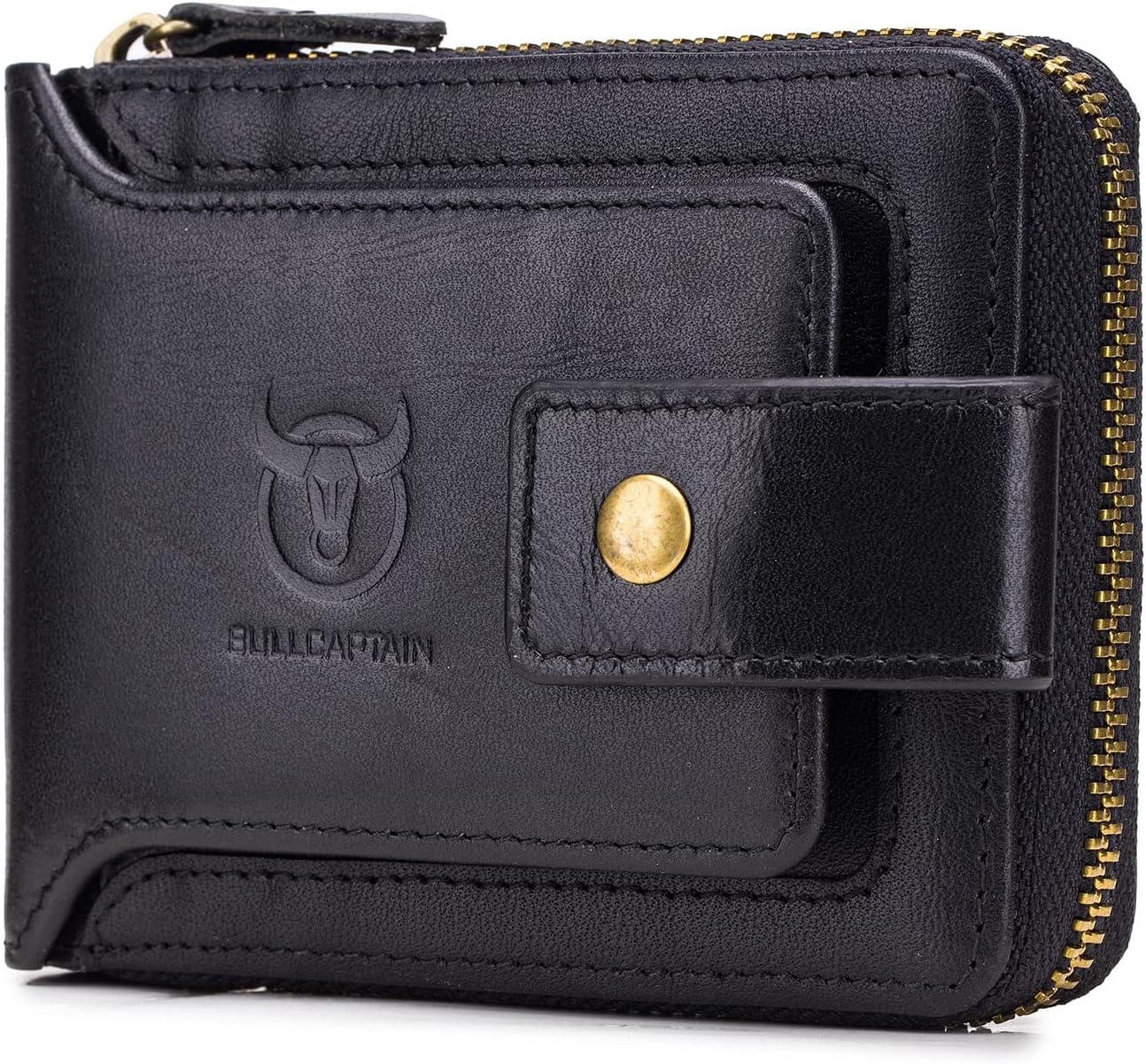Amazon.com: LUKZIJAES Genuine Leather Wallet for Men RFID Blocking ...