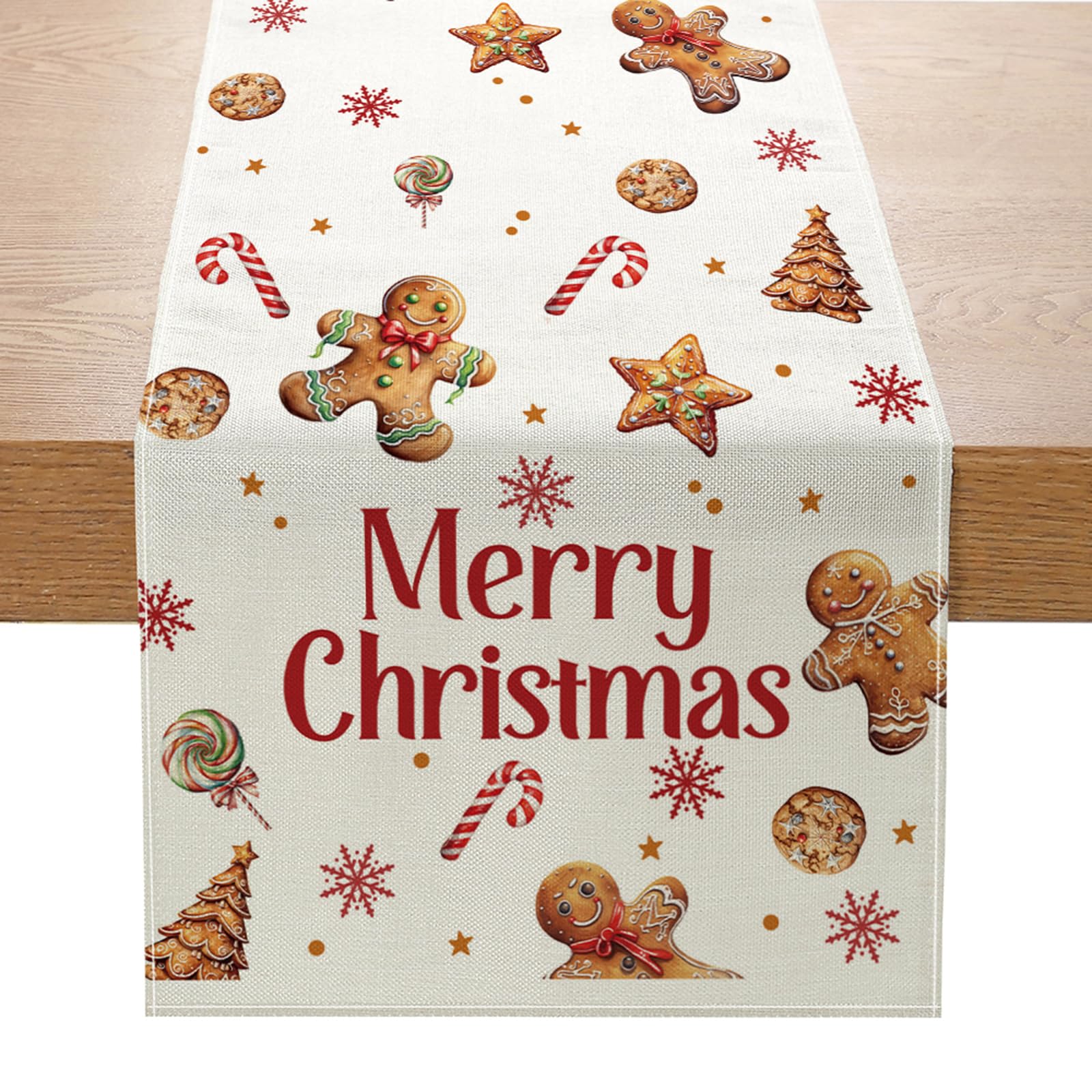 Amazon.com: ZCHOMI Christmas Gingerbread Table Runner 13x72 Inch ...