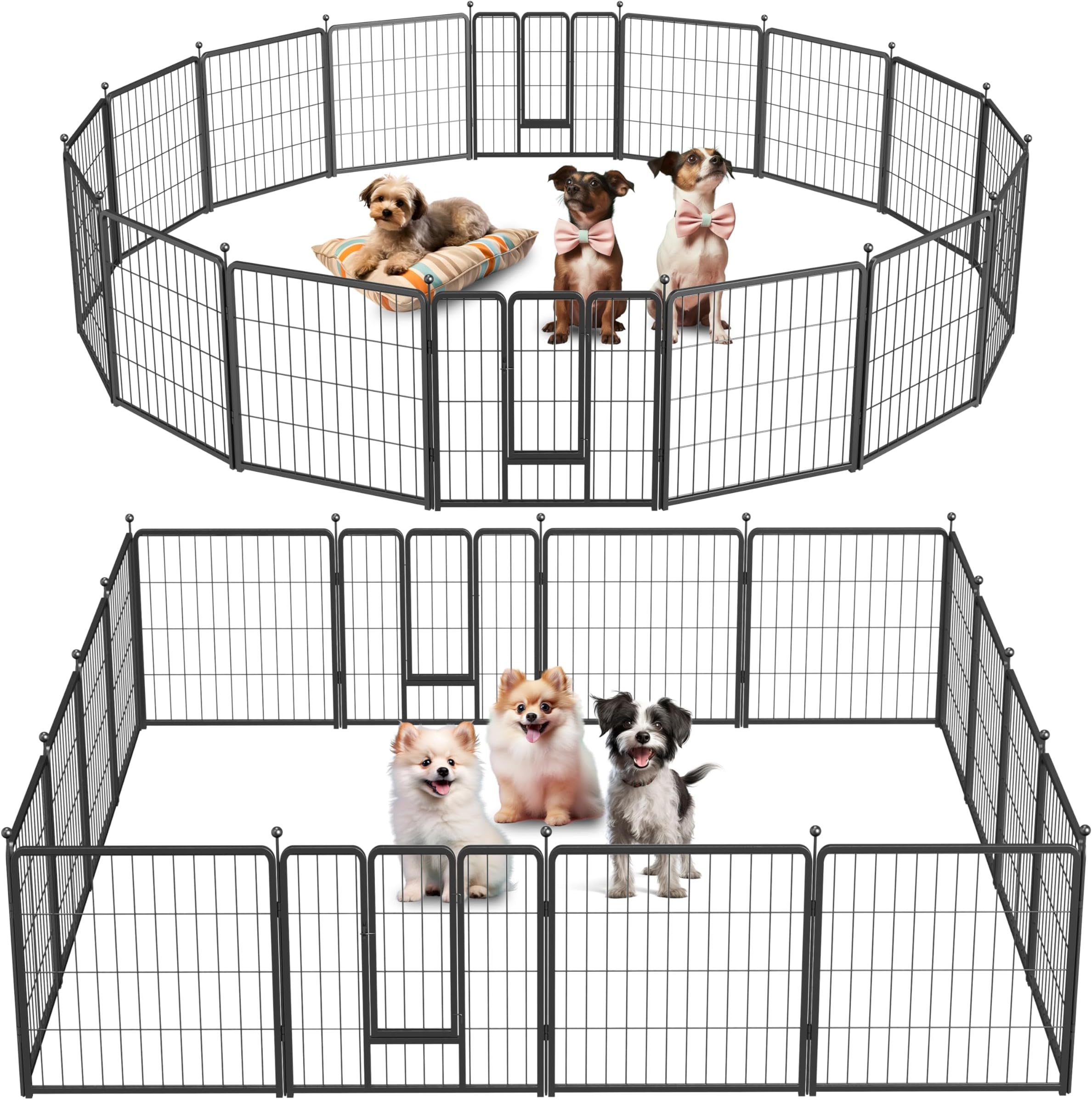 Amazon.com : Dog Playpen Indoor, Puppy Play Pen for Indoor & Outdoor ...