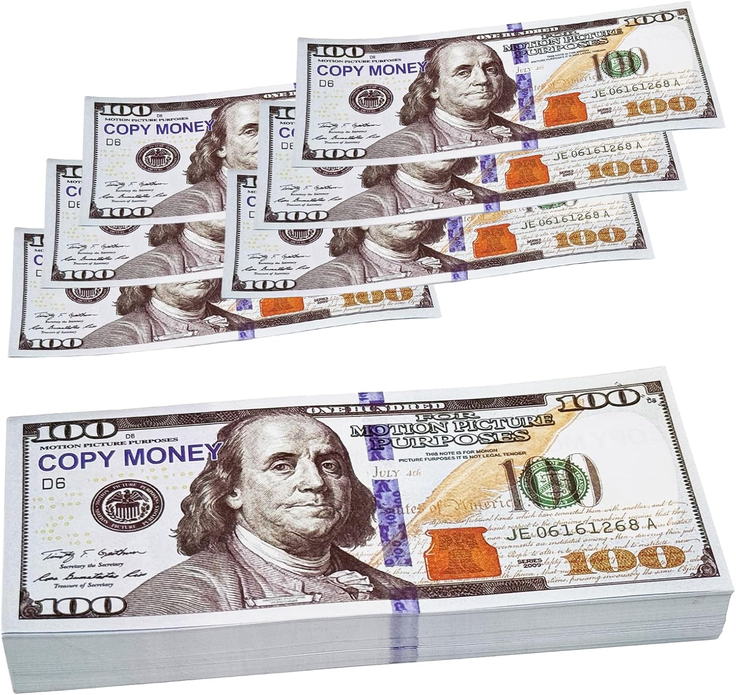 200Pcs $100 Prop Money, $100 Pretend Money Dollars Fake Notes Dollar ...
