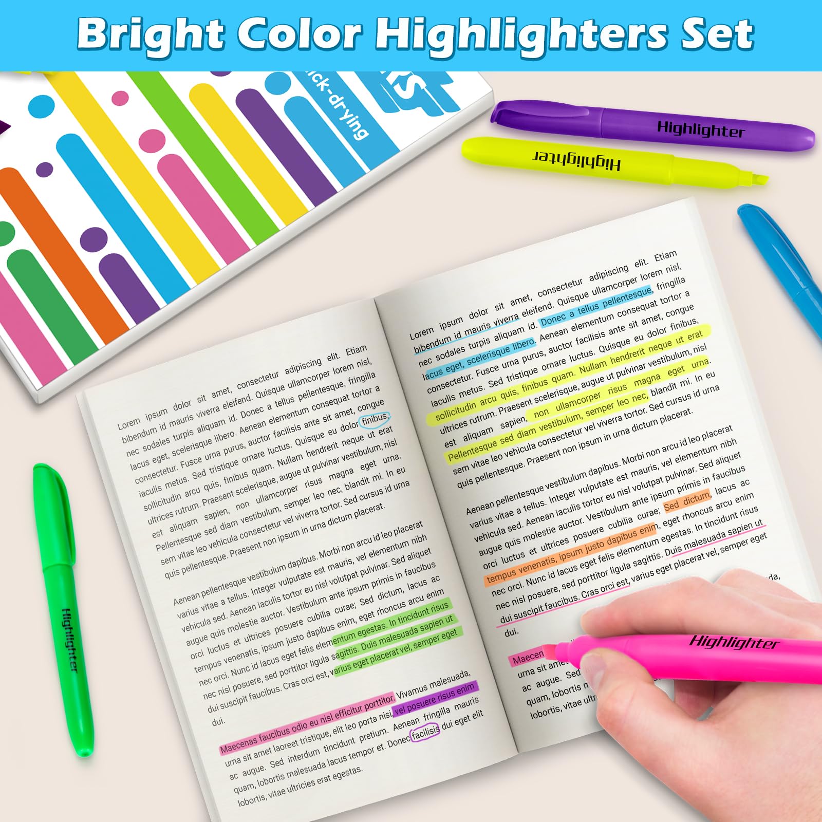 Snapklik.com : 30 Count Highlighters, Chisel Tip Dry-Quickly ...