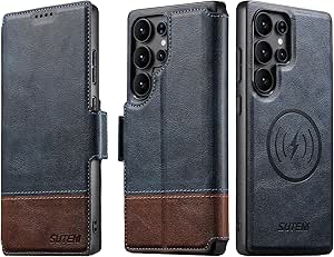 Amazon.com: SINIANL for Samsung Galaxy S24 Ultra Leather Wallet Case Compatible with MagSafe ...