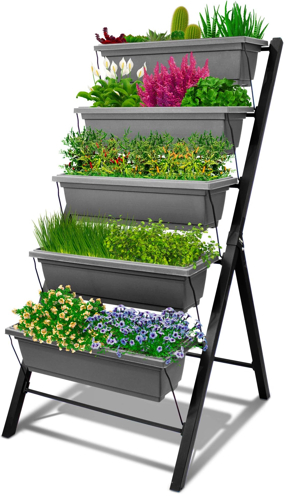 Jardinière Empilable à 5 Niveaux Pour Fraises Herbes Fleurs Et
