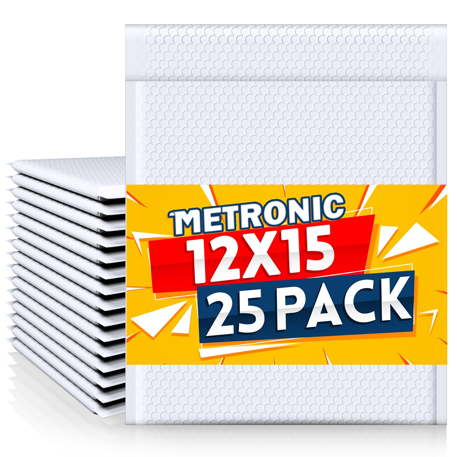 Amazon.com : Metronic Large Bubble Mailers 12x15 Inch 25 Pack ...